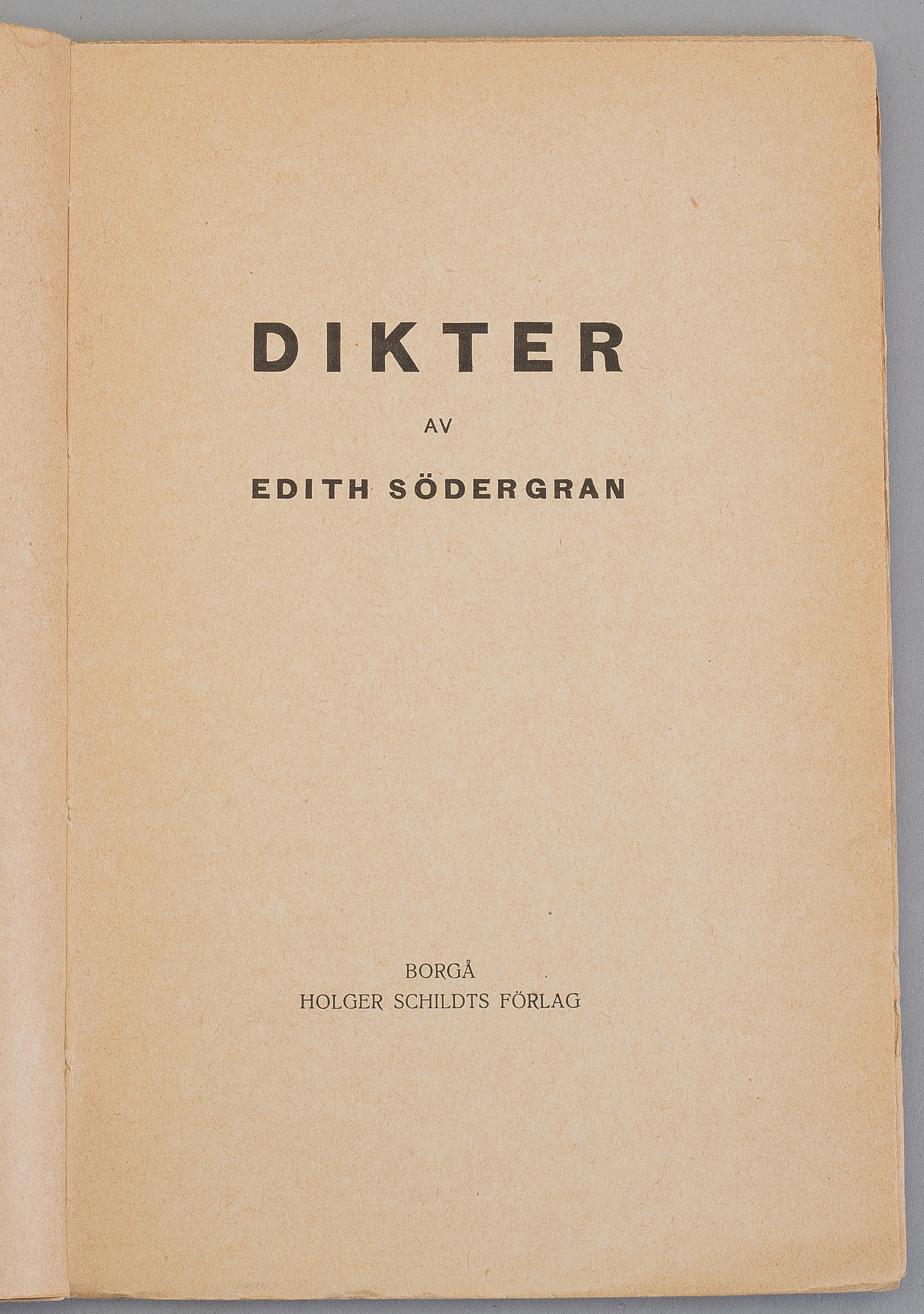 BOK, Fyra originalupplagor av Edith Södergran, Dikter. - Bukowskis