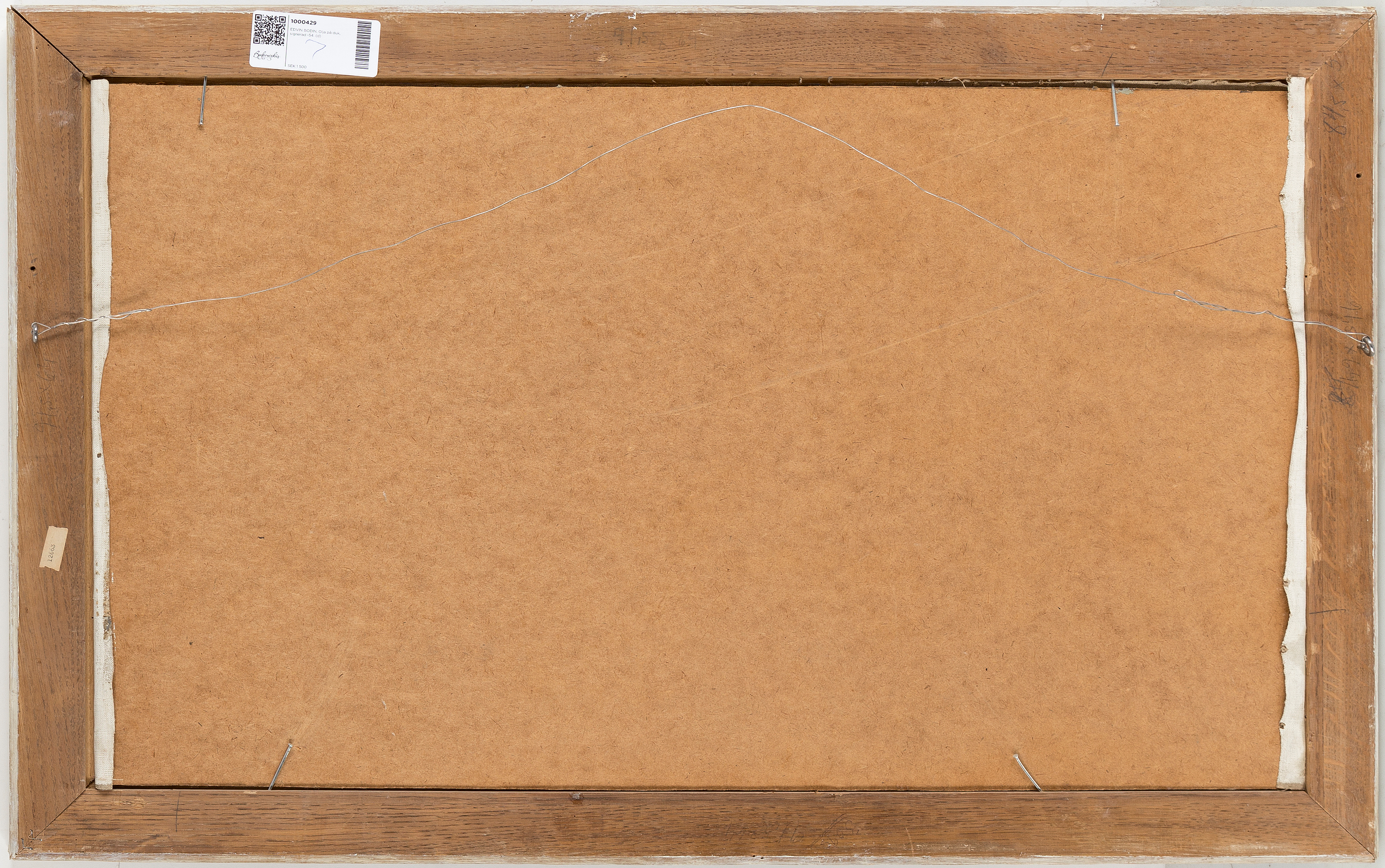 EDVIN BODIN, oil on canvas, signed and dated -54. - Bukowskis