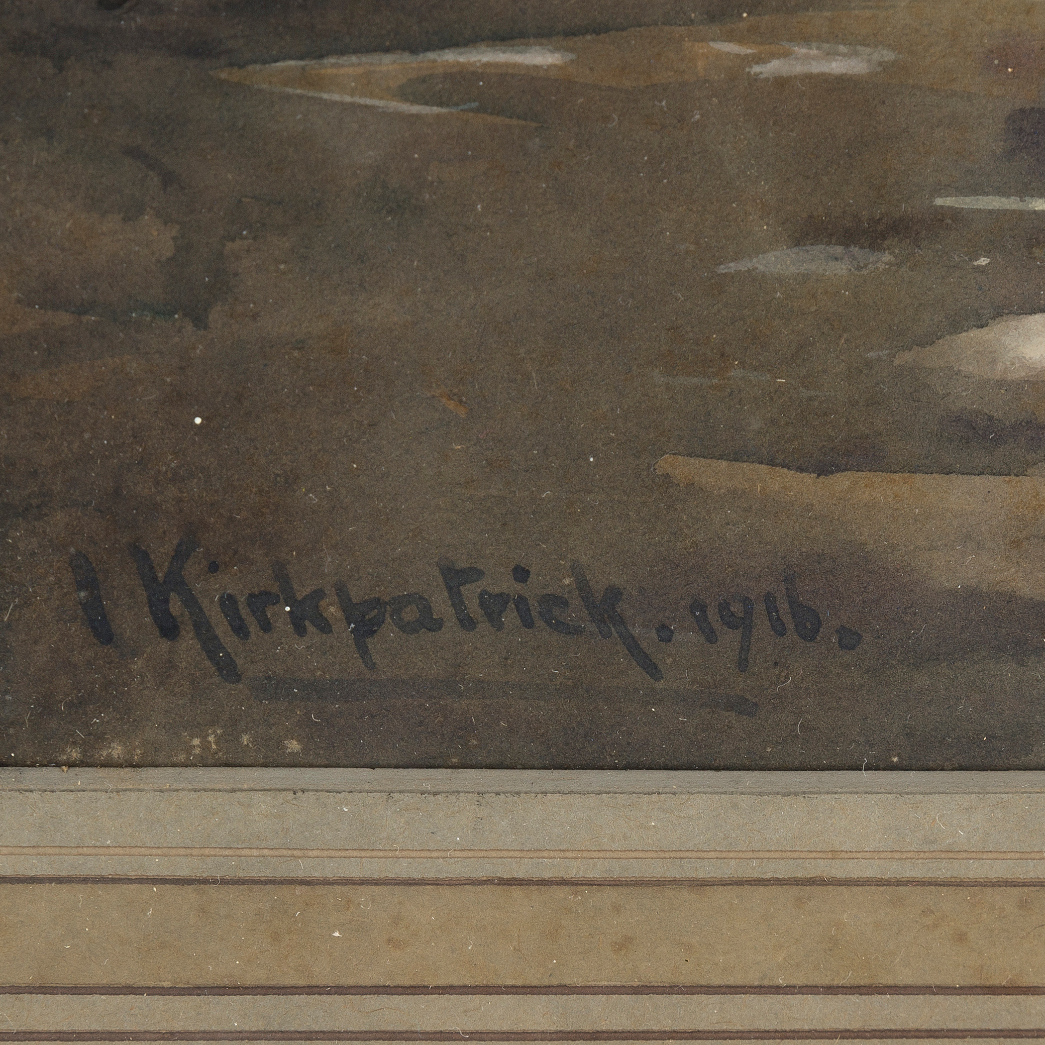 JOSEPH KIRKPATRICK, Watercolour, signed and dated 1916. - Bukowskis