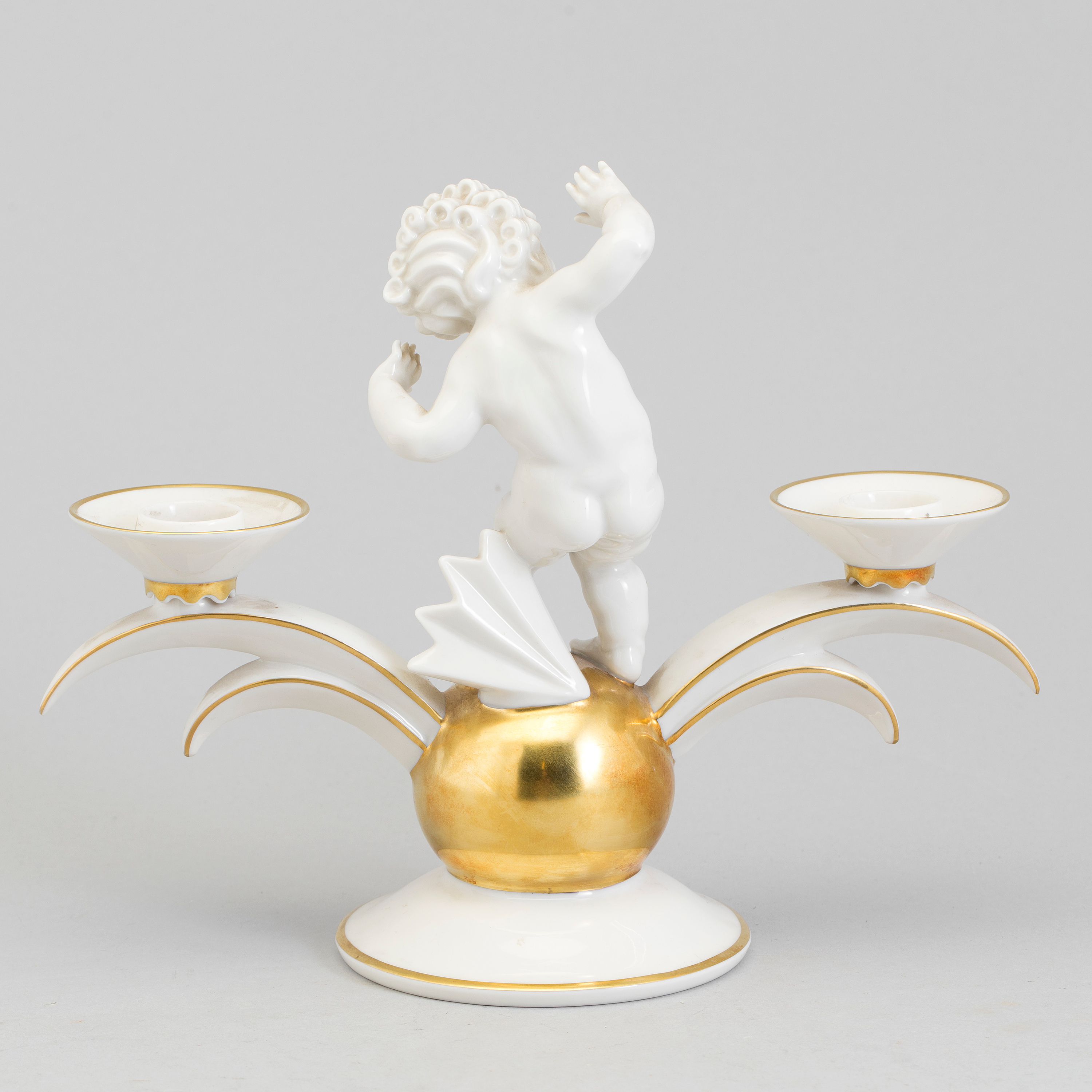 KARL TUTTER, kandelaber, porslin, Hutschenreuther, Tyskland. - Bukowskis