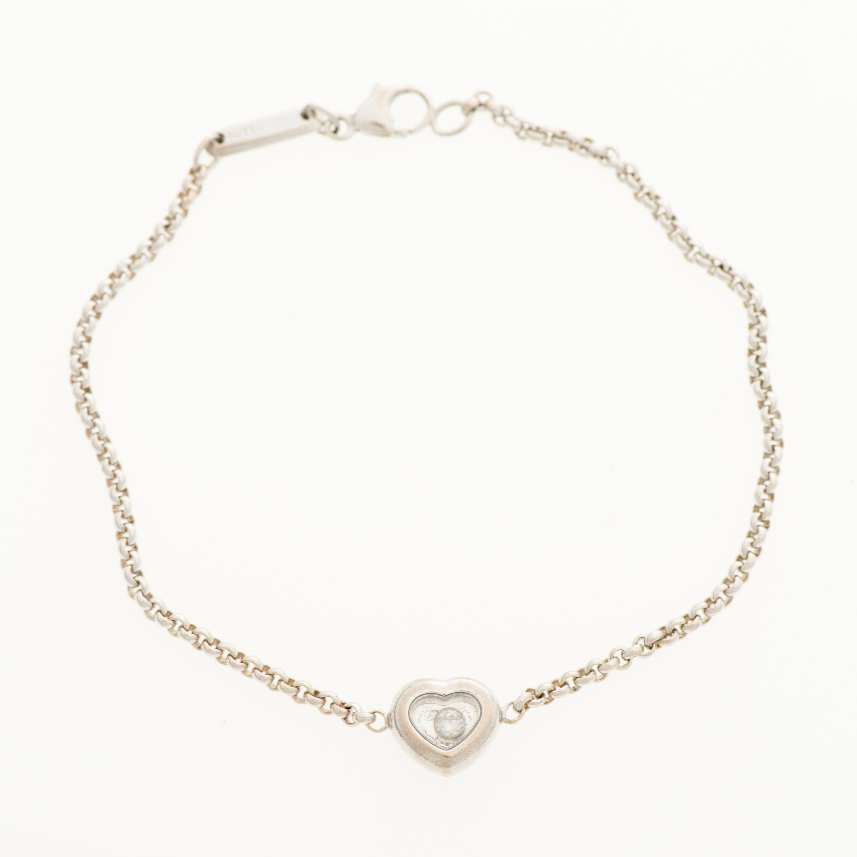 A CHOPARD BRACELET, "Happy Diamonds", brilliant cut diamond, 18K white ...