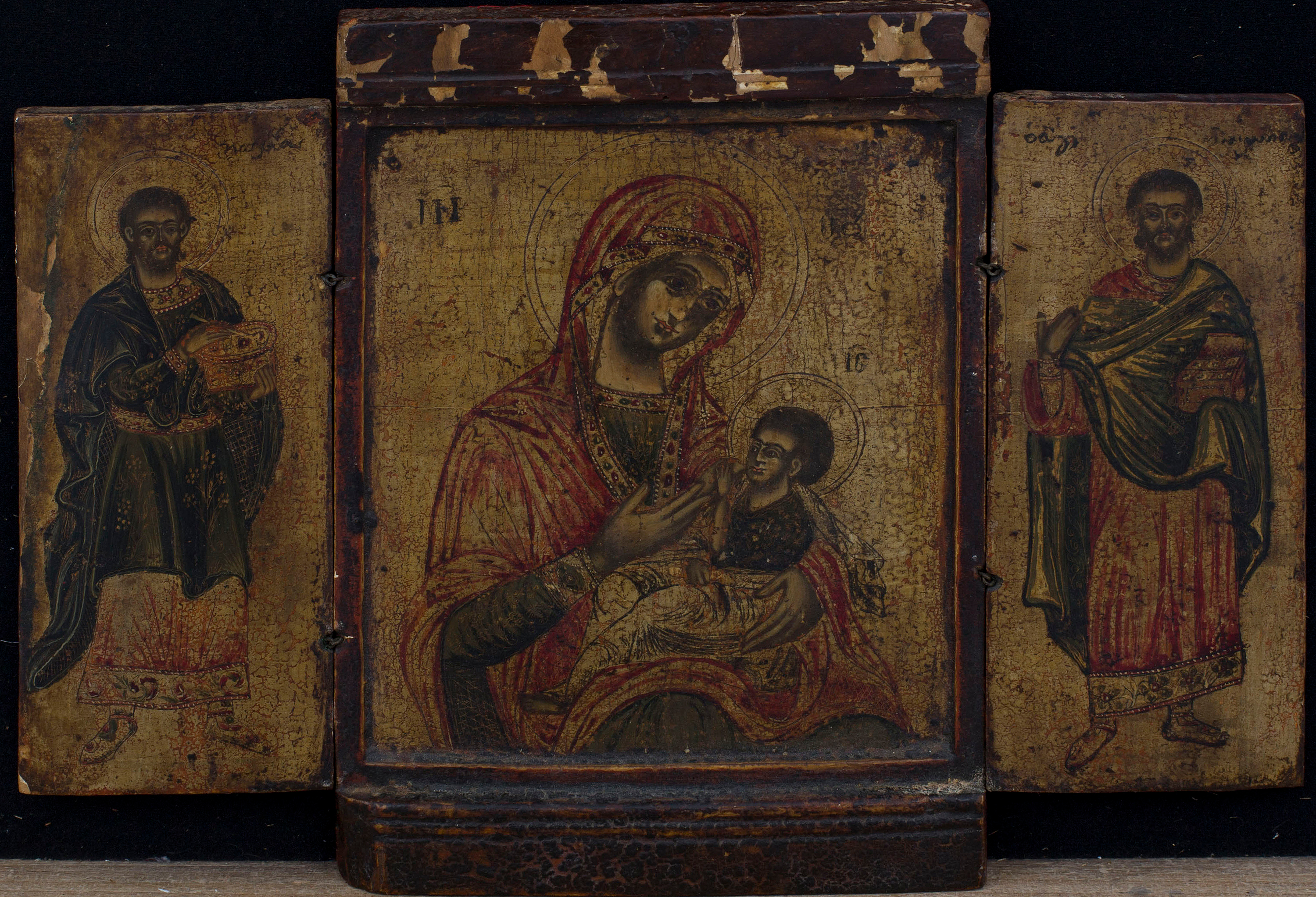 A Greek 19th century triptych icon. - Bukowskis
