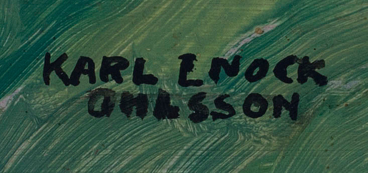 KARL ENOCK OHLSSON, signed painting. - Bukowskis