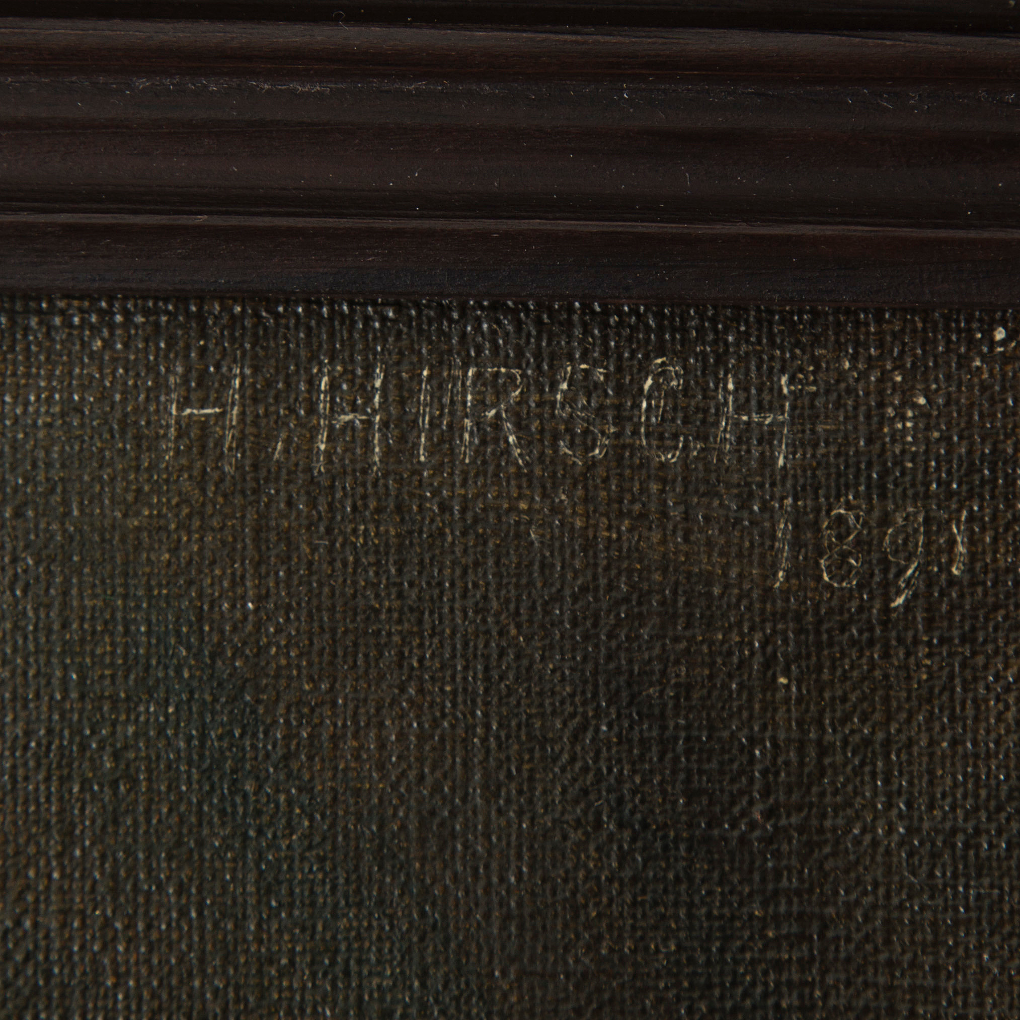 HERMANN HIRSCH, oil on canvas, signed and dated ”H. HIRSCH 1891” as ...