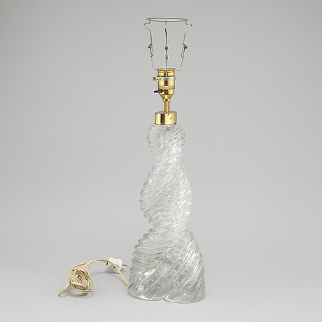 BORDSLAMPA, glas, Murano, Italien, omkring 1900-talets mitt. - Bukowskis