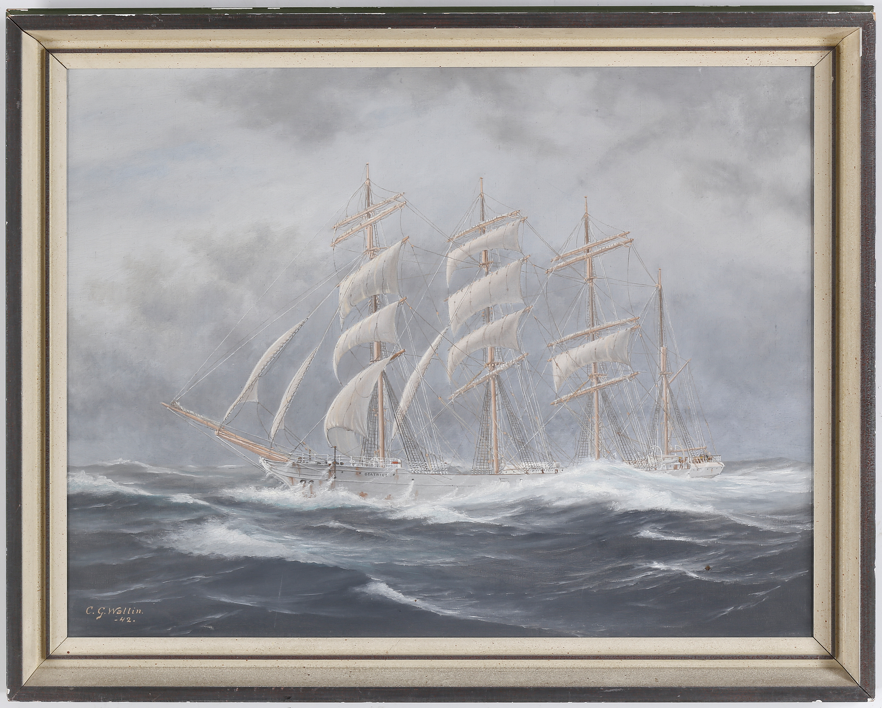 CARL GEORG WALLIN, oil on canvas, signed och dated - 42. - Bukowskis