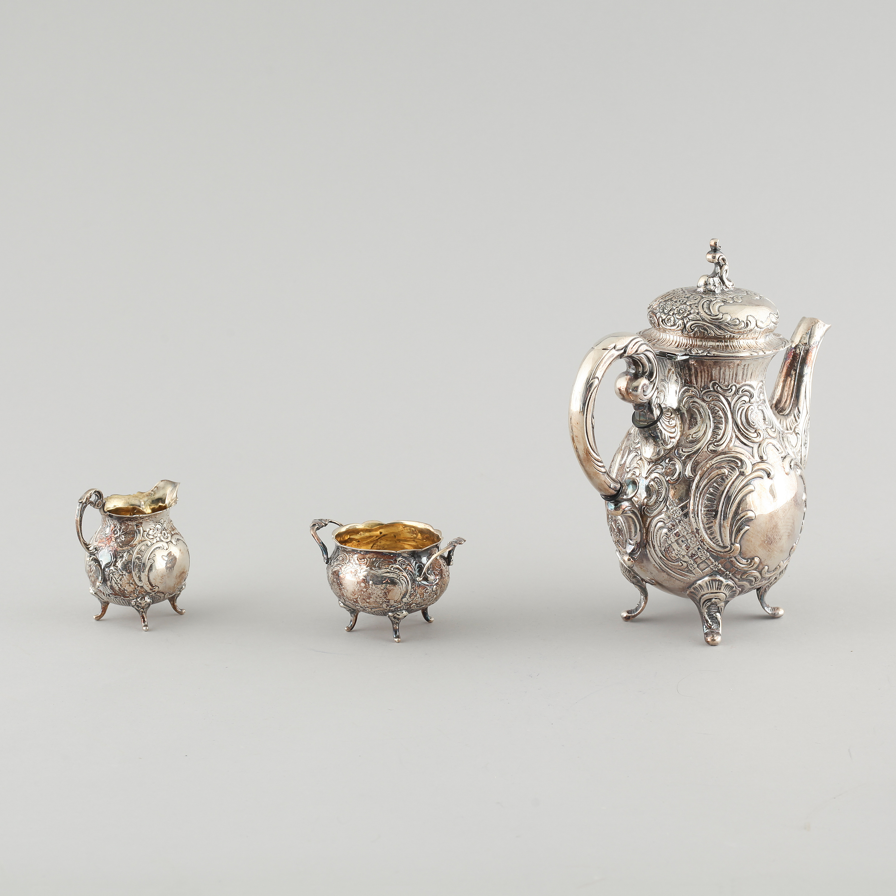 KAFFESERVIS, 3 delar, silver, GEWE, 1951. - Bukowskis