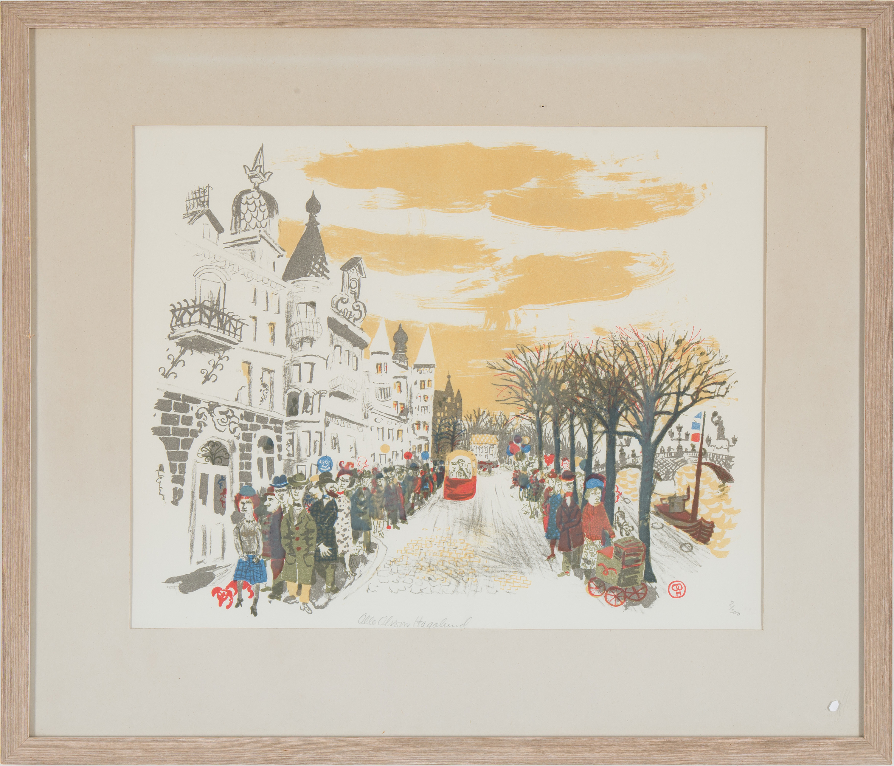 OLLE OLSSON-HAGALUND, Lithograph in colours, signed 2/300. - Bukowskis