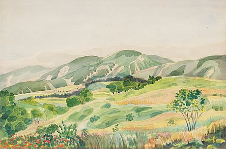 A Josef Frank water colour, signed JF. - Bukowskis