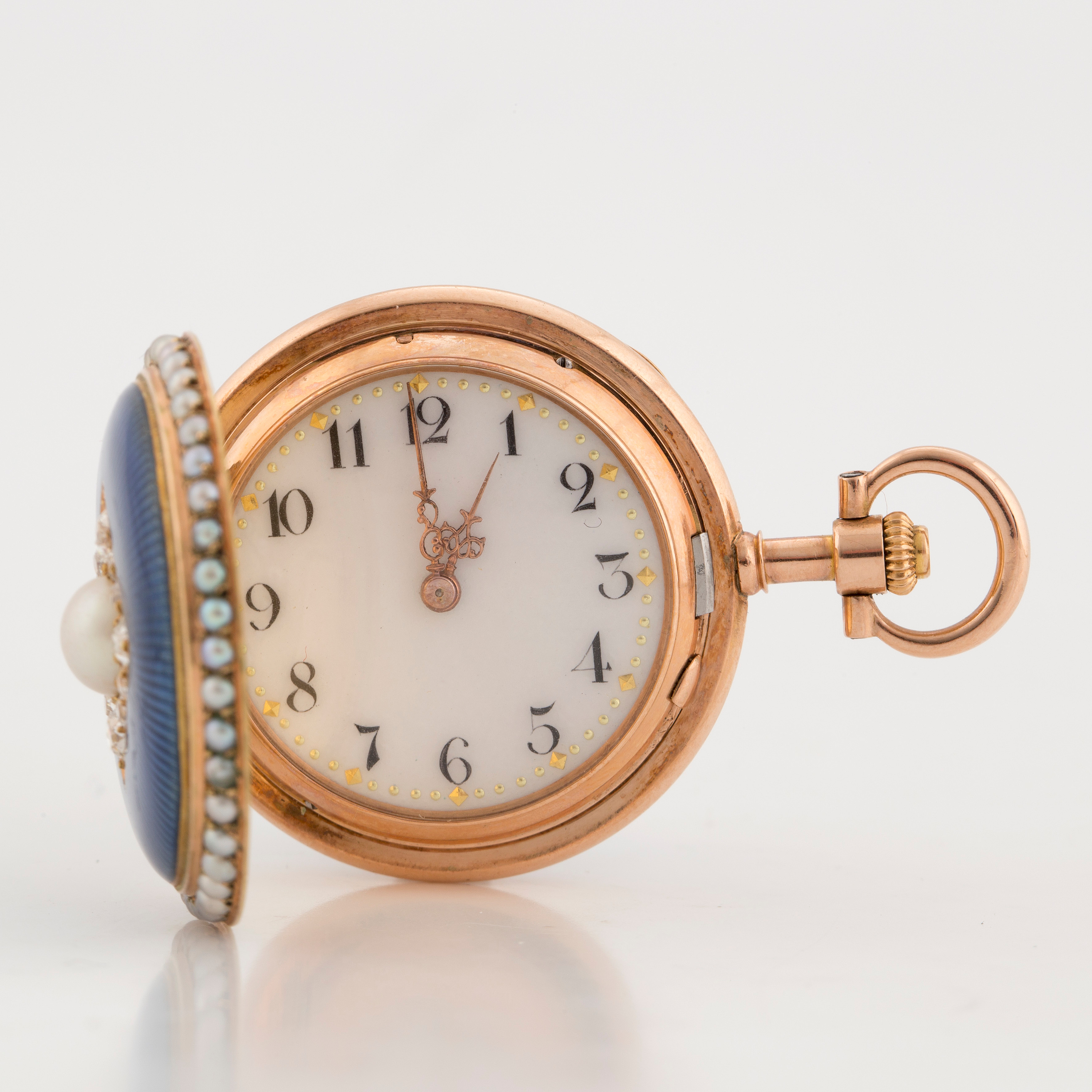 POCKET WATCH, with pearls and diamonds. - Bukowskis
