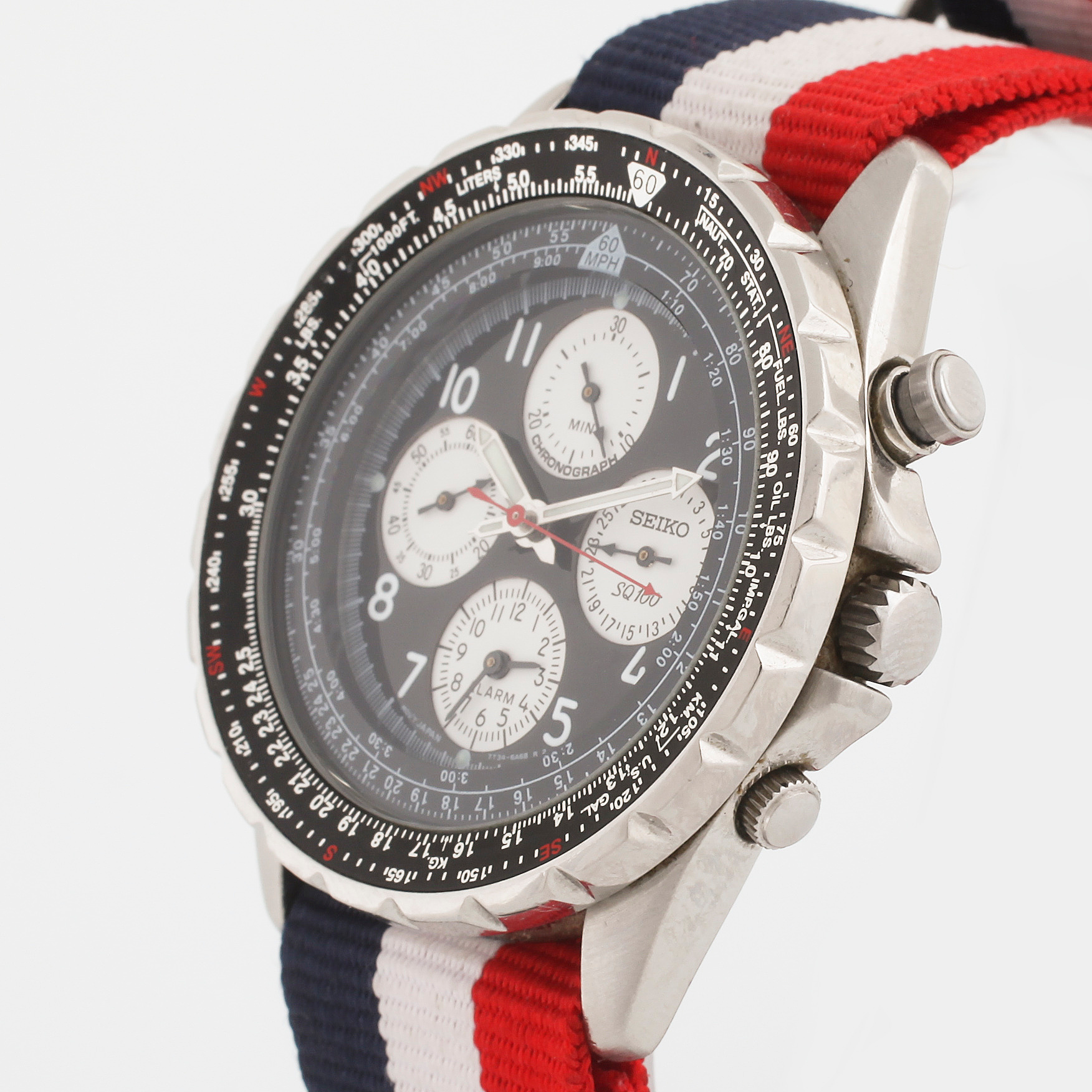 SEIKO, SQ 100, wristwatch, chronograph, 42,5 mm. - Bukowskis