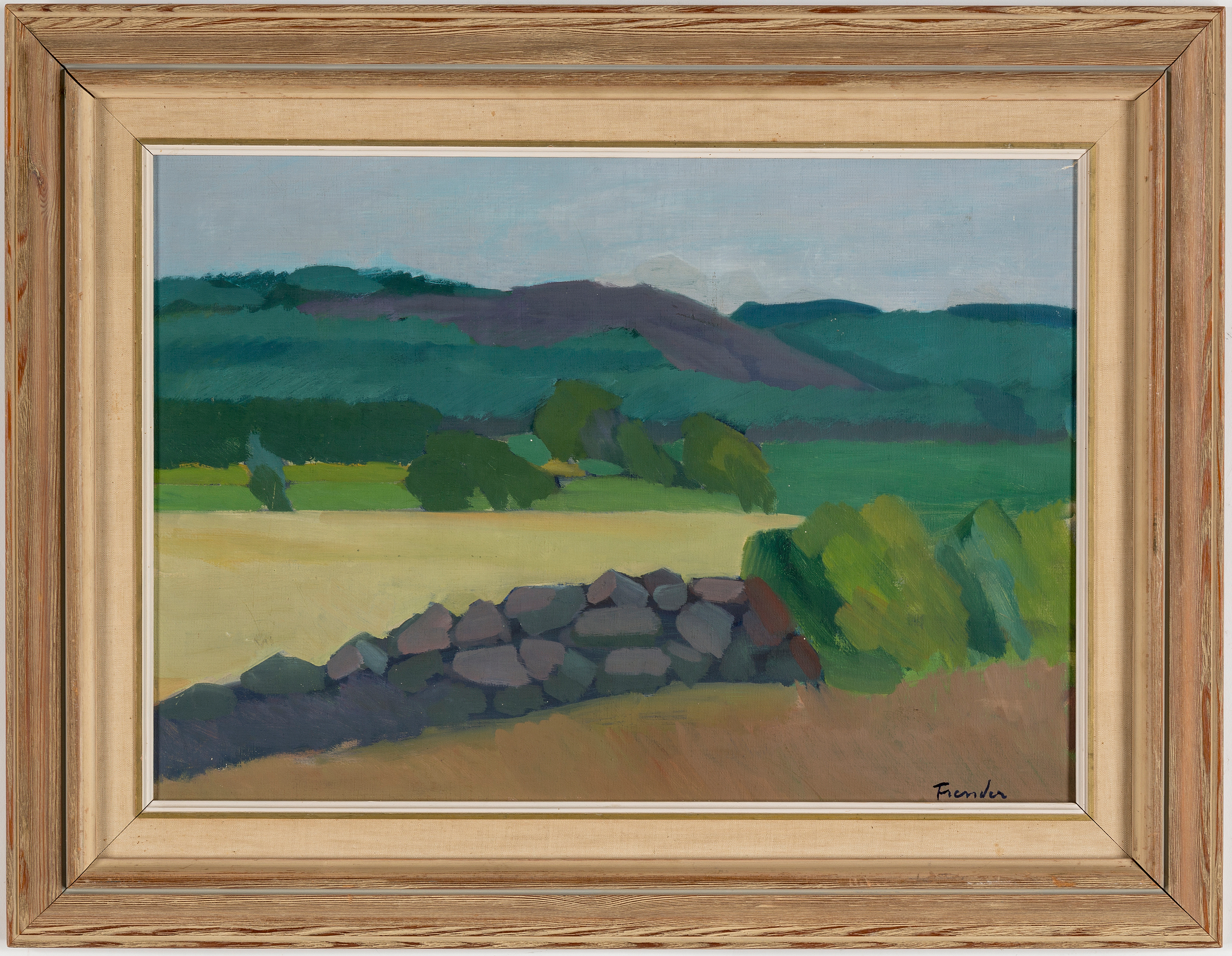 HELGE FRENDER, oil on canvas, signed, - Bukowskis