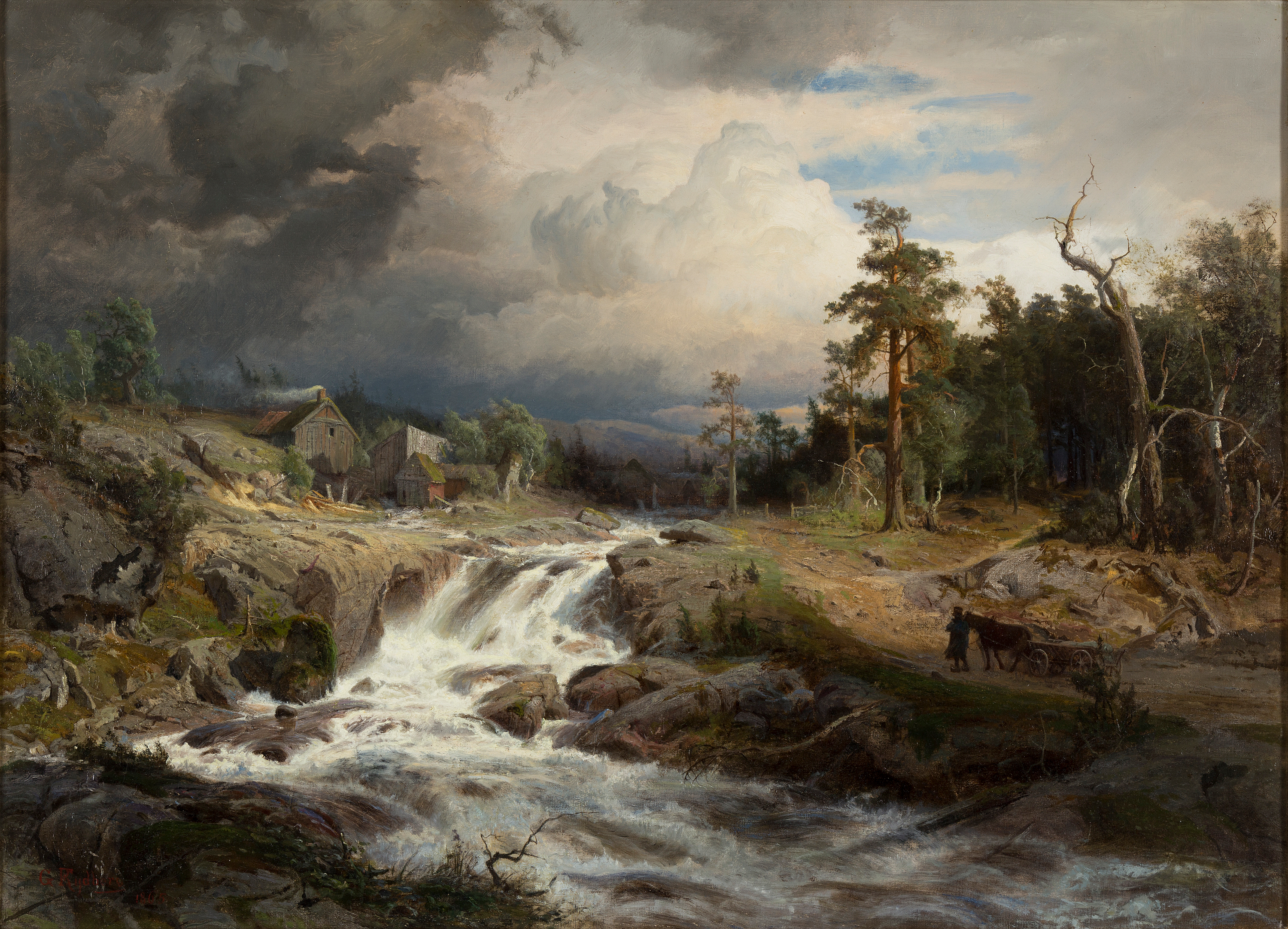 GUSTAF RYDBERG, oil on canvas, signed G.Rydberg and dated 1865. - Bukowskis