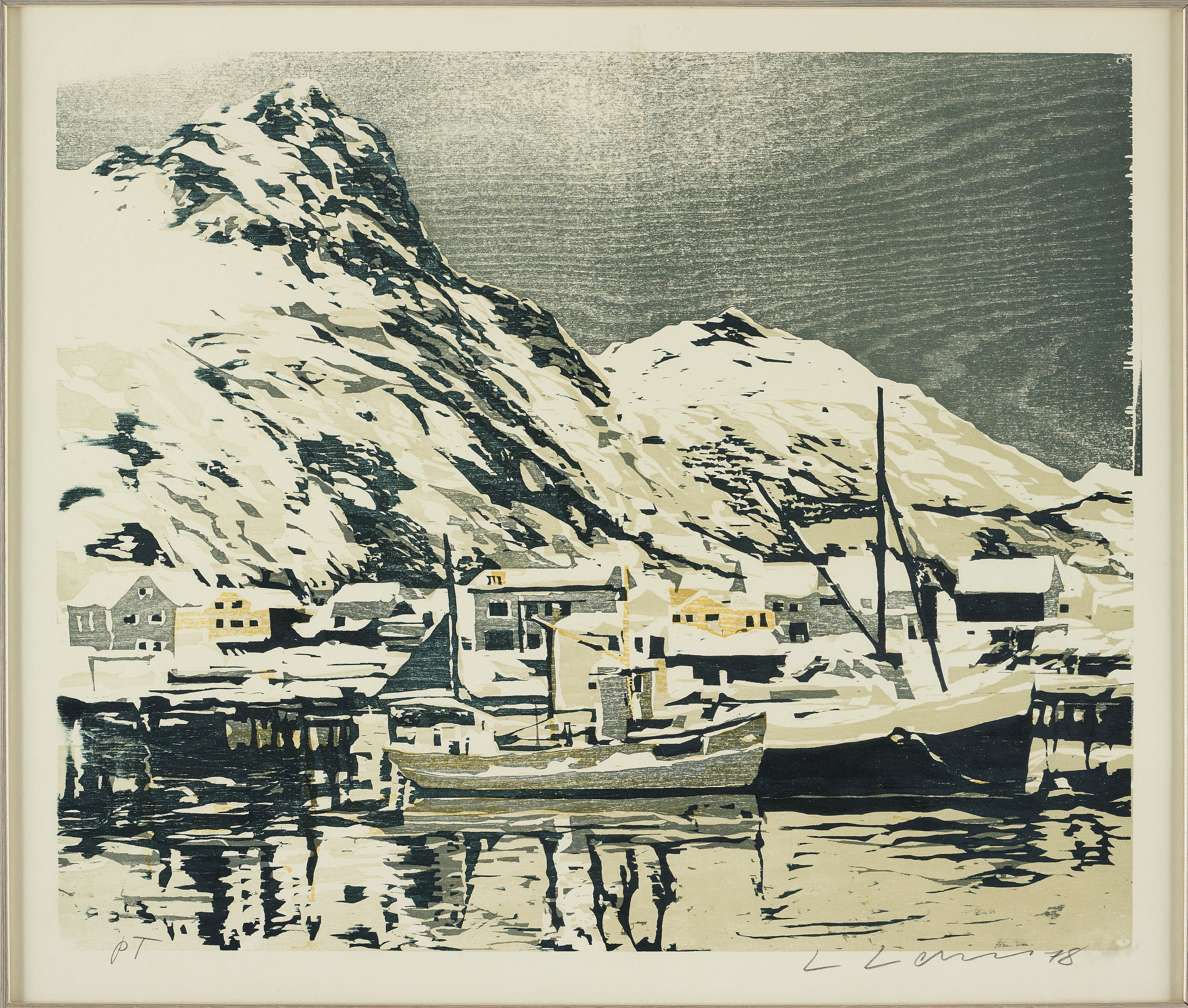 LARS LERIN, akvarellerat träsnitt signerad och daterad 1978. - Bukowskis