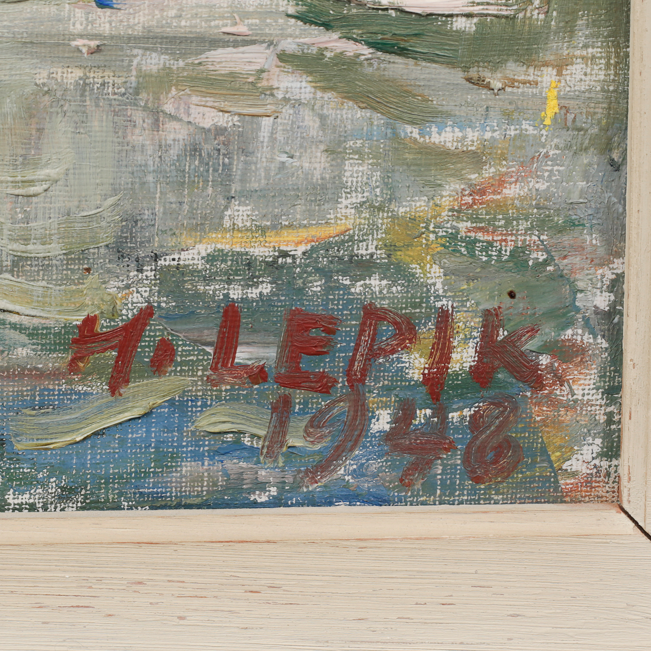 HUGO LEPIK, oil on canvas, signed. - Bukowskis