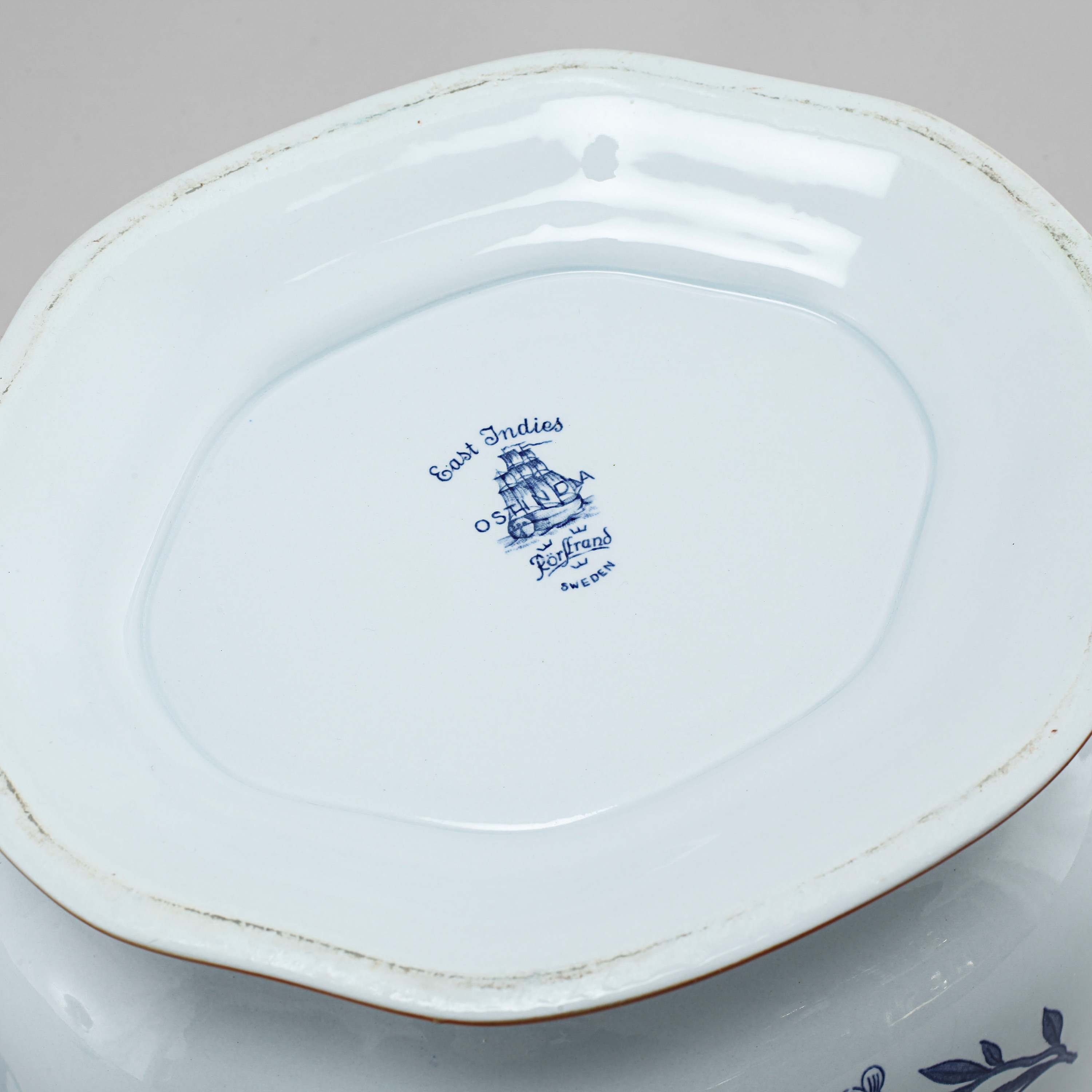 LOCKTERRIN, flintgods, "Ostindia", Rörstrand, 1900-talets andra hälft ...