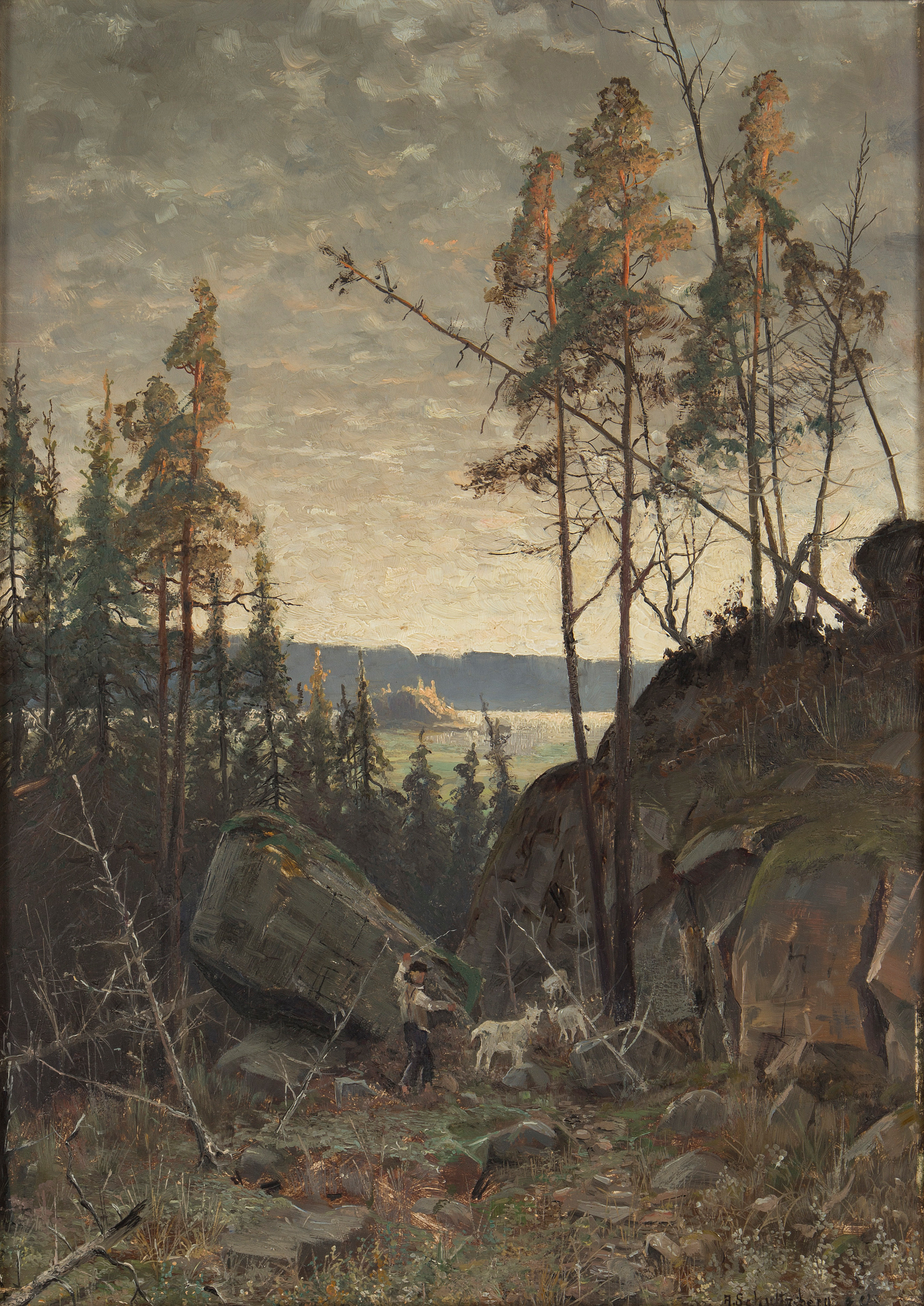 ANSHELM SCHULTZBERG, oil on panel, signed and dated -88. - Bukowskis
