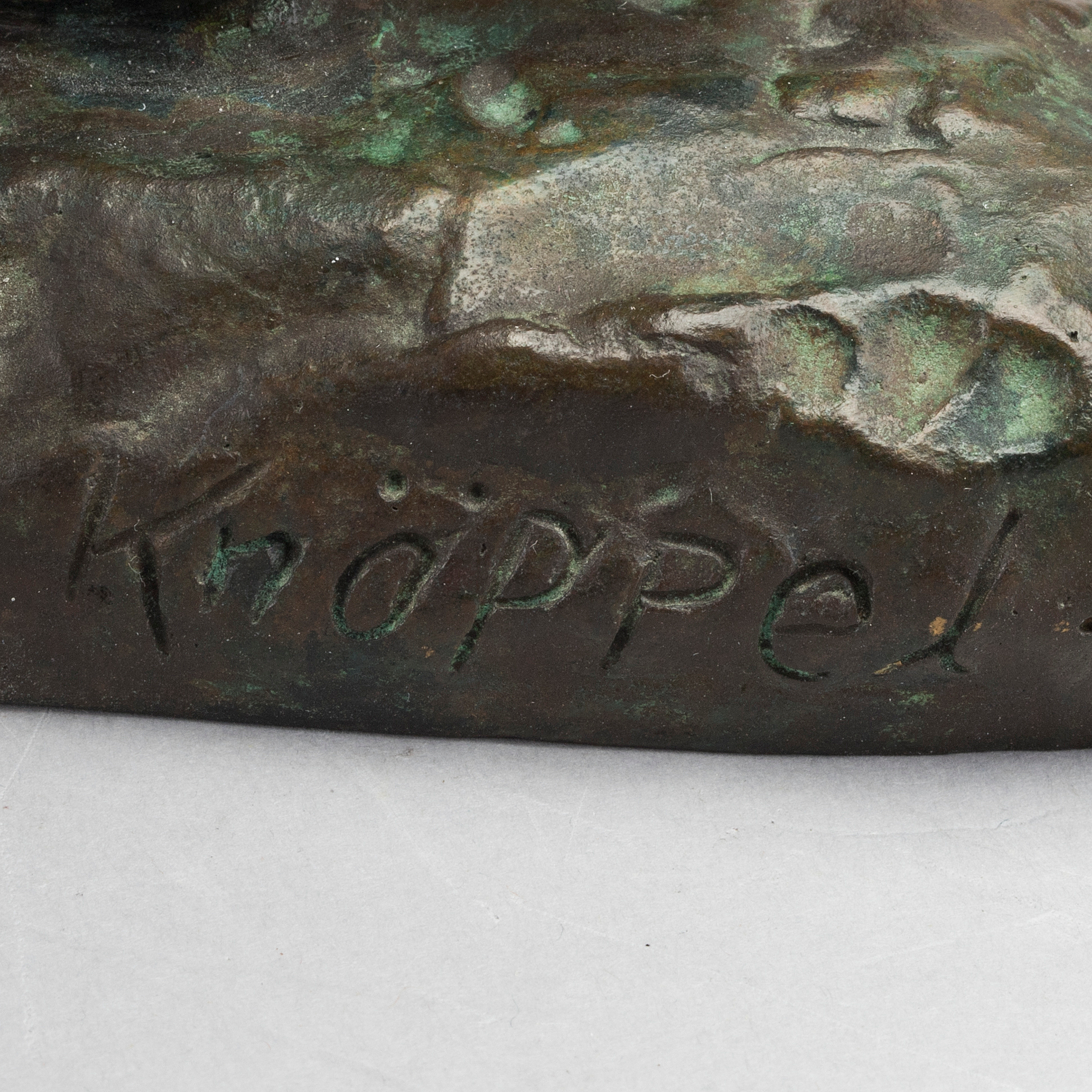 ARVID KNÖPPEL, brons, Otto Meyers gjutarstämpel, signerad Knöppel ...