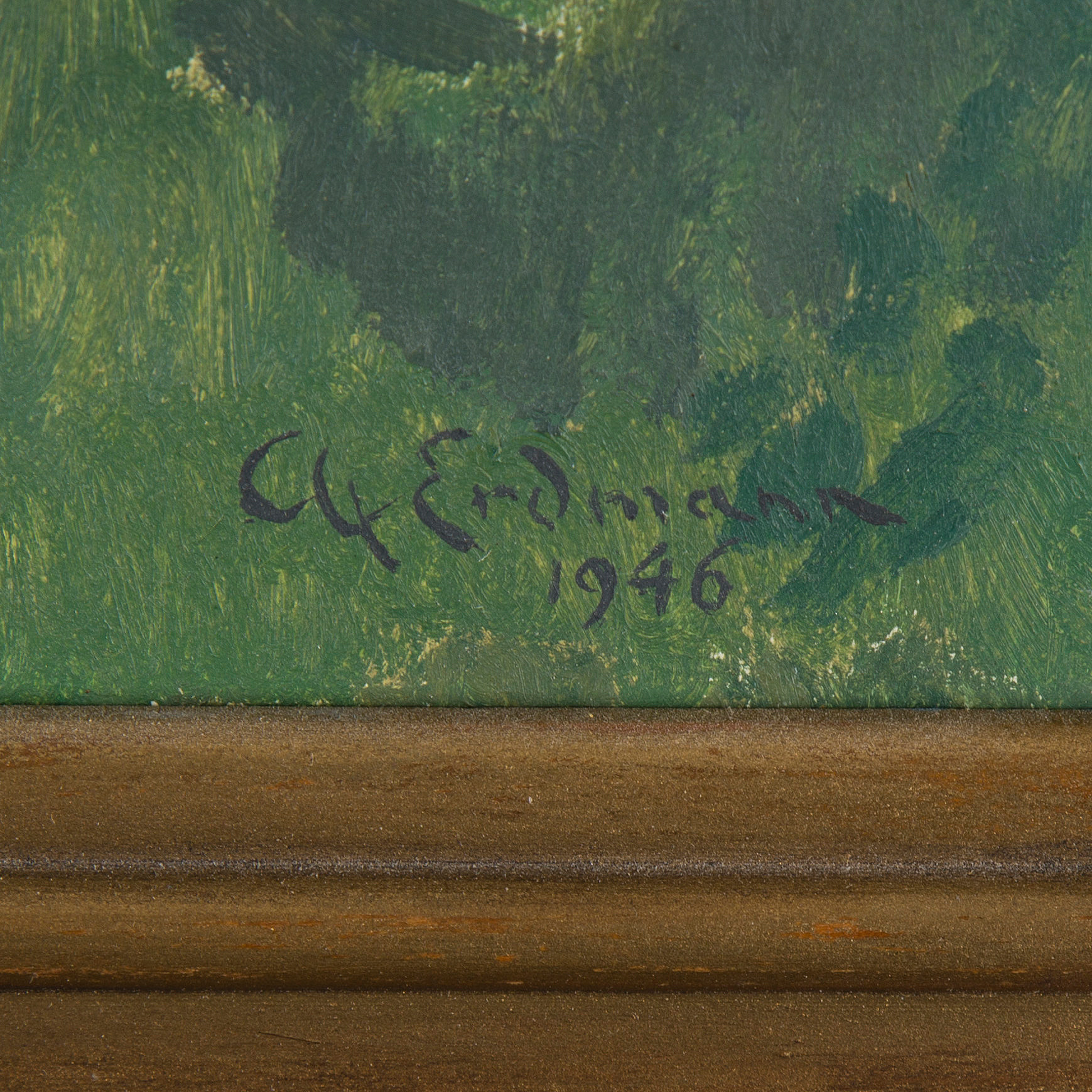 AXEL ERDMANN, oil on panel, signed and dated 1946. - Bukowskis