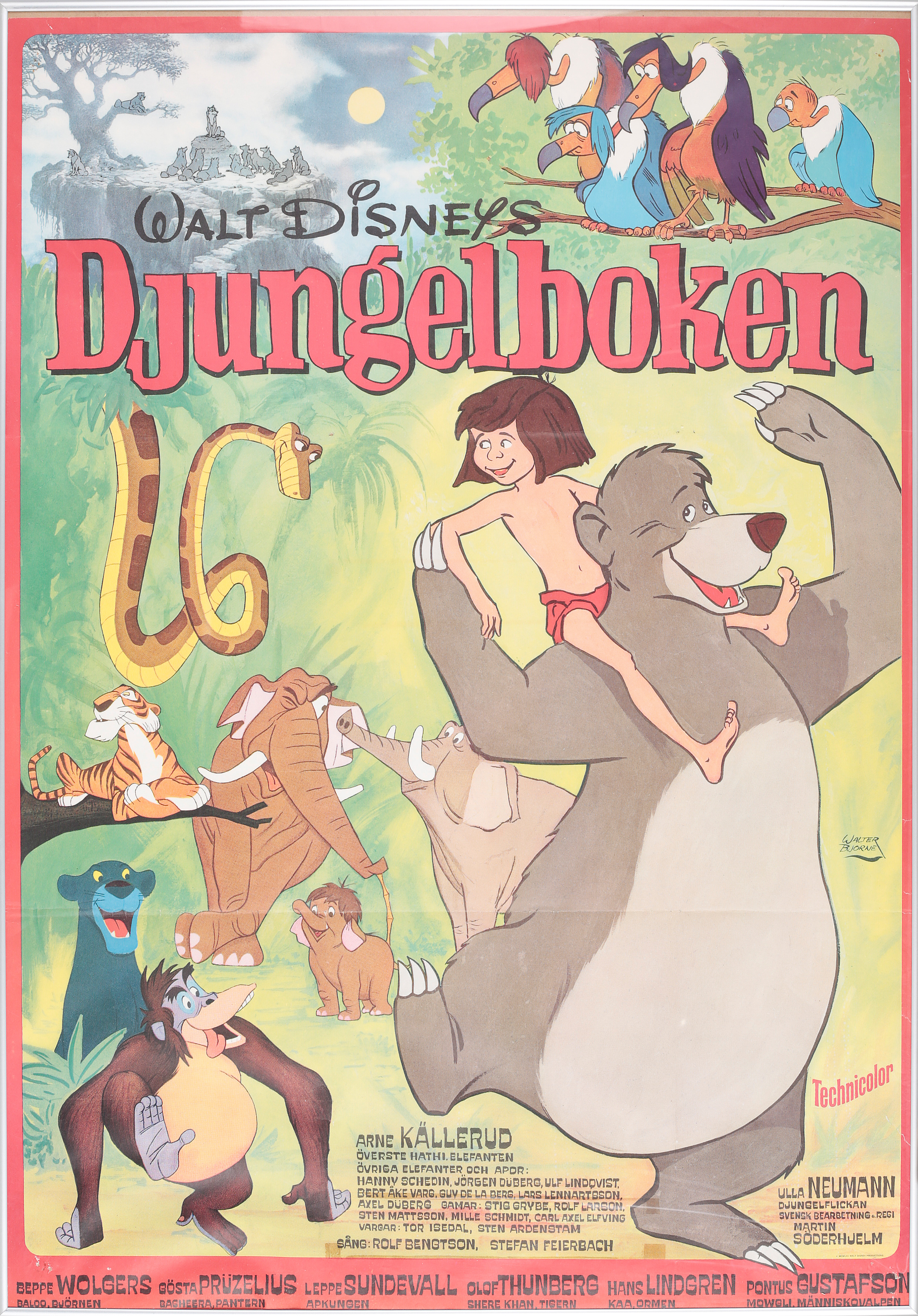 A movie poster for "The jungle book", 1960/70s. - Bukowskis