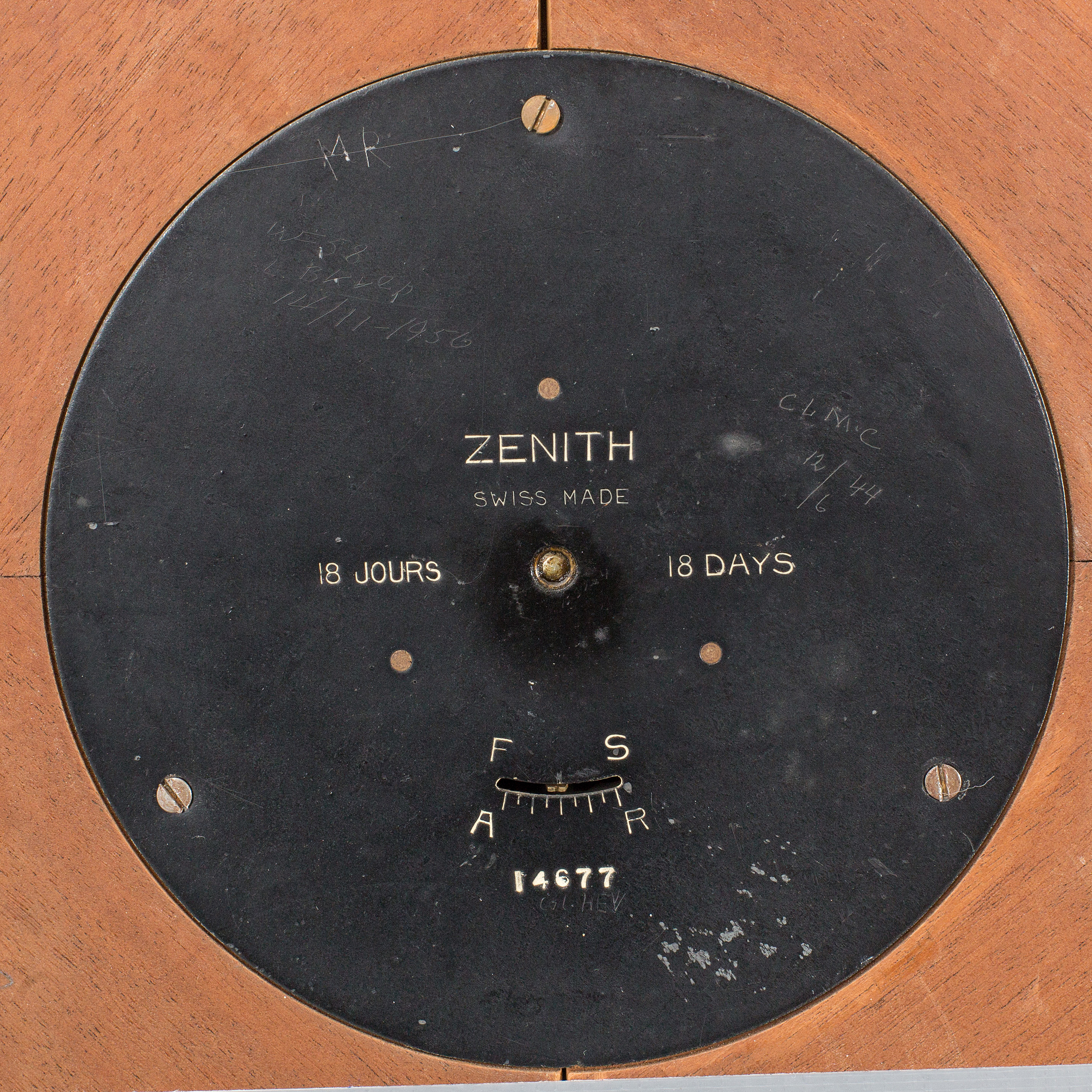 ZENITH, wall clock, mid 20th century, - Bukowskis