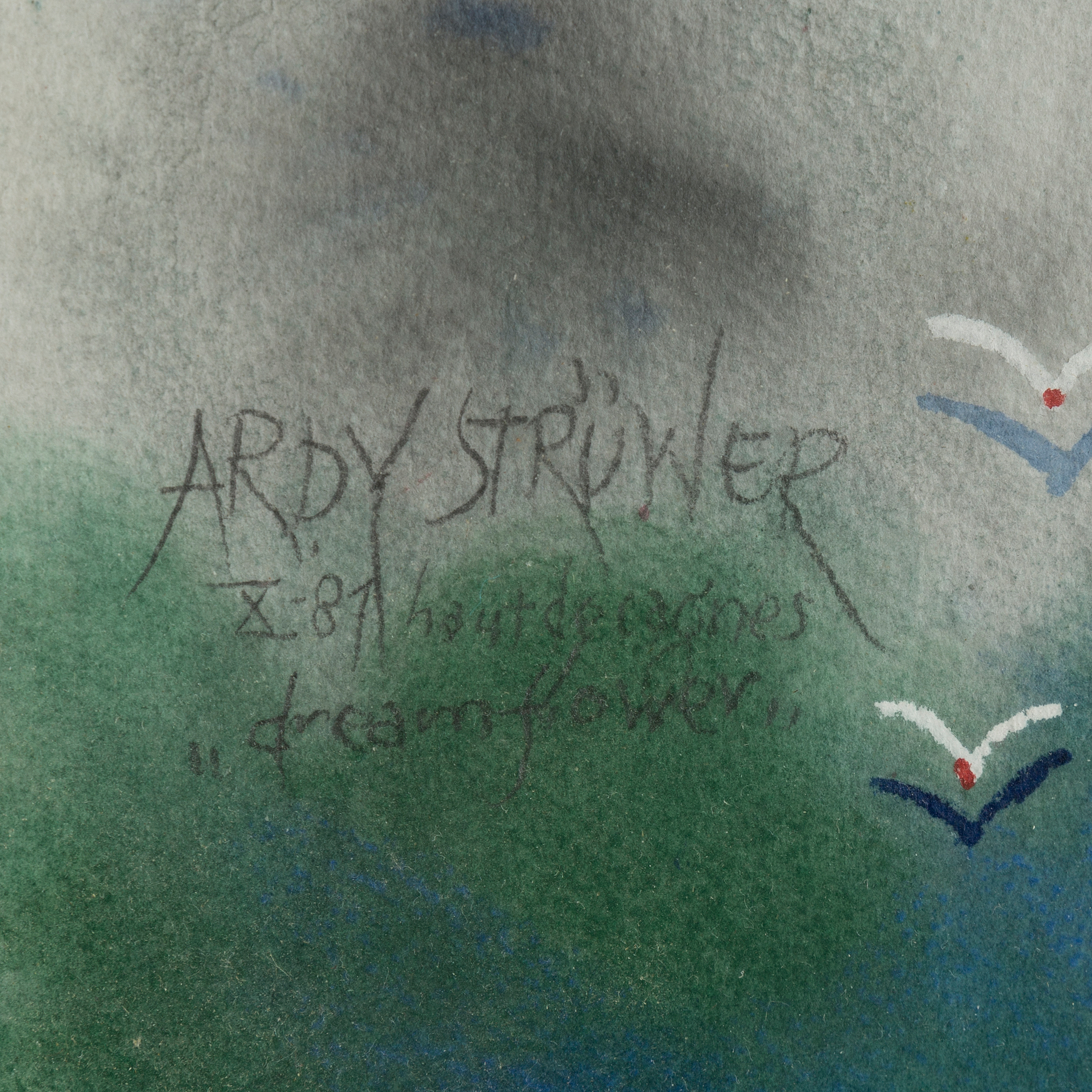 ARDY STRUWER, akvarell, signerad ARDY STRÜWER och daterad X:81 haut de ...
