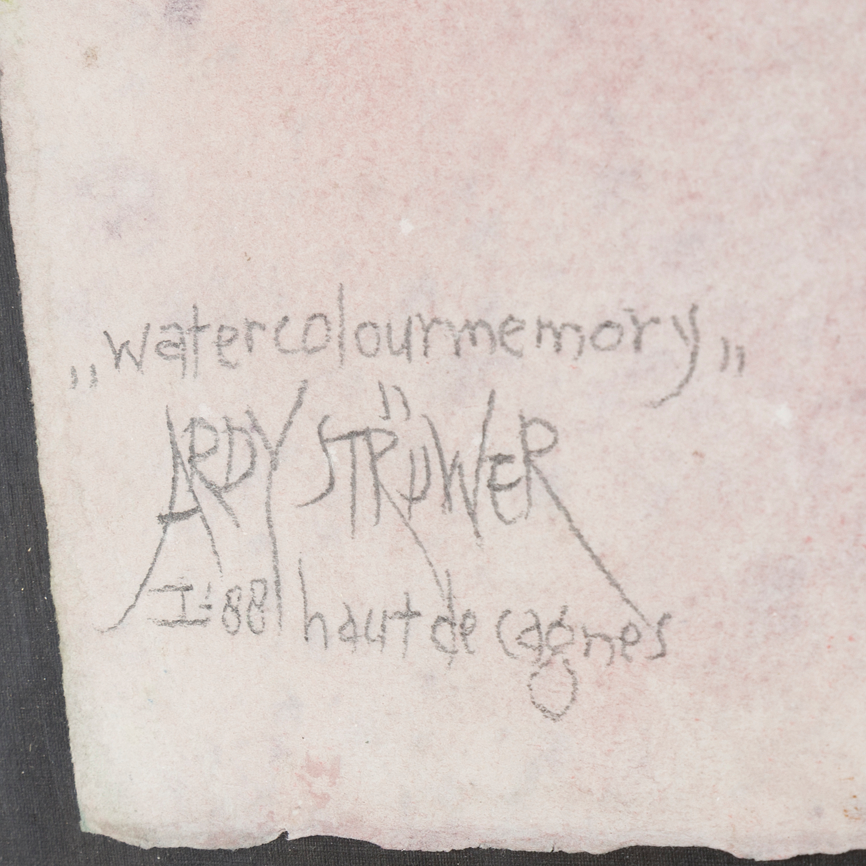 ARDY STRUWER, akvarell, signerad ARDY STRÜWER och daterad I:88 haut de ...