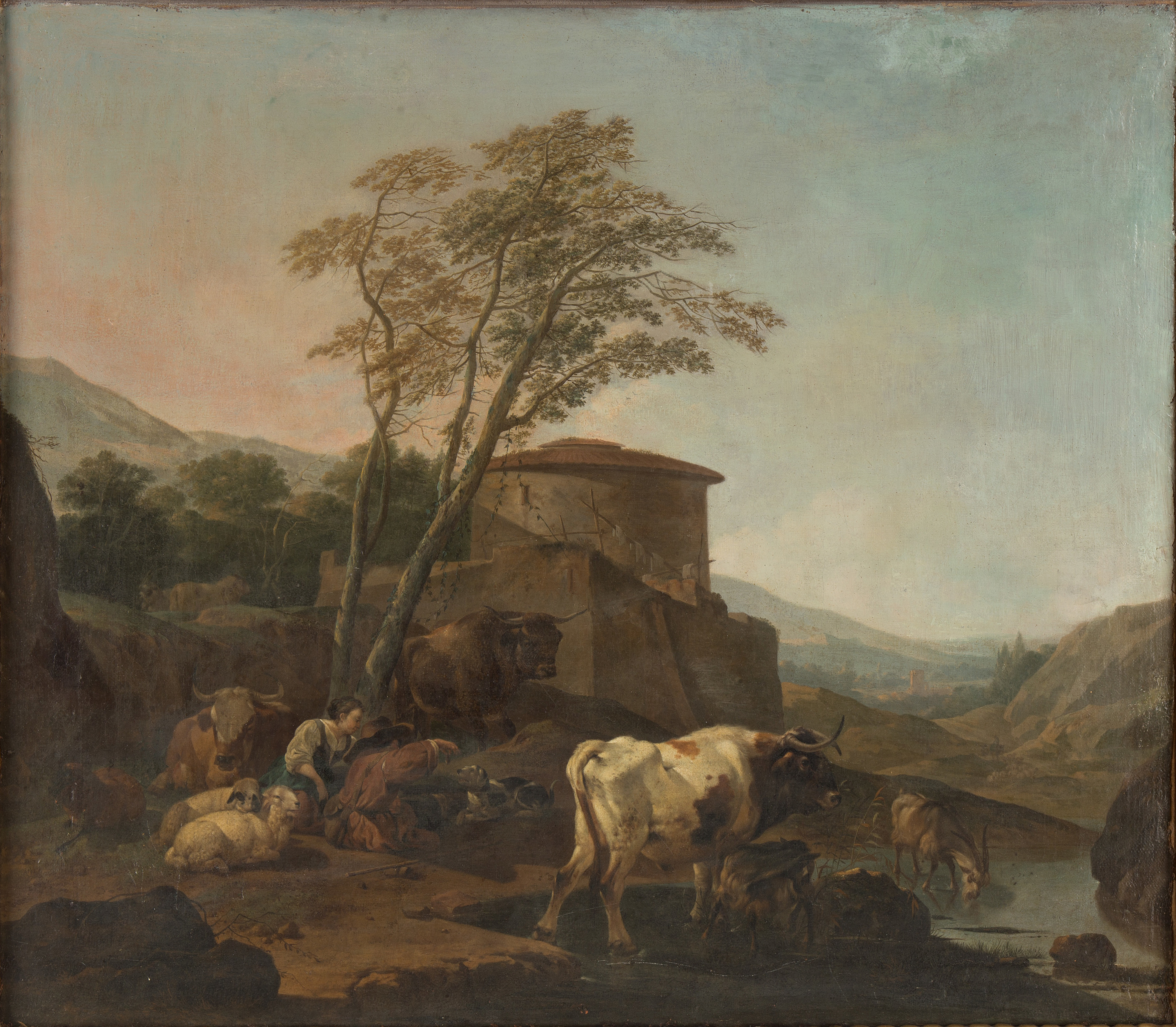 JOHAN HEINRICH ROOS, follower of. Oil on canvas. - Bukowskis