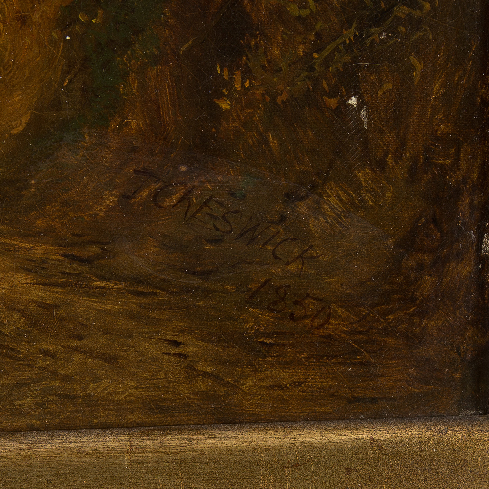 THOMAS CRESWICK, attributed to. Oil on canvas, signed and dated 1850 ...