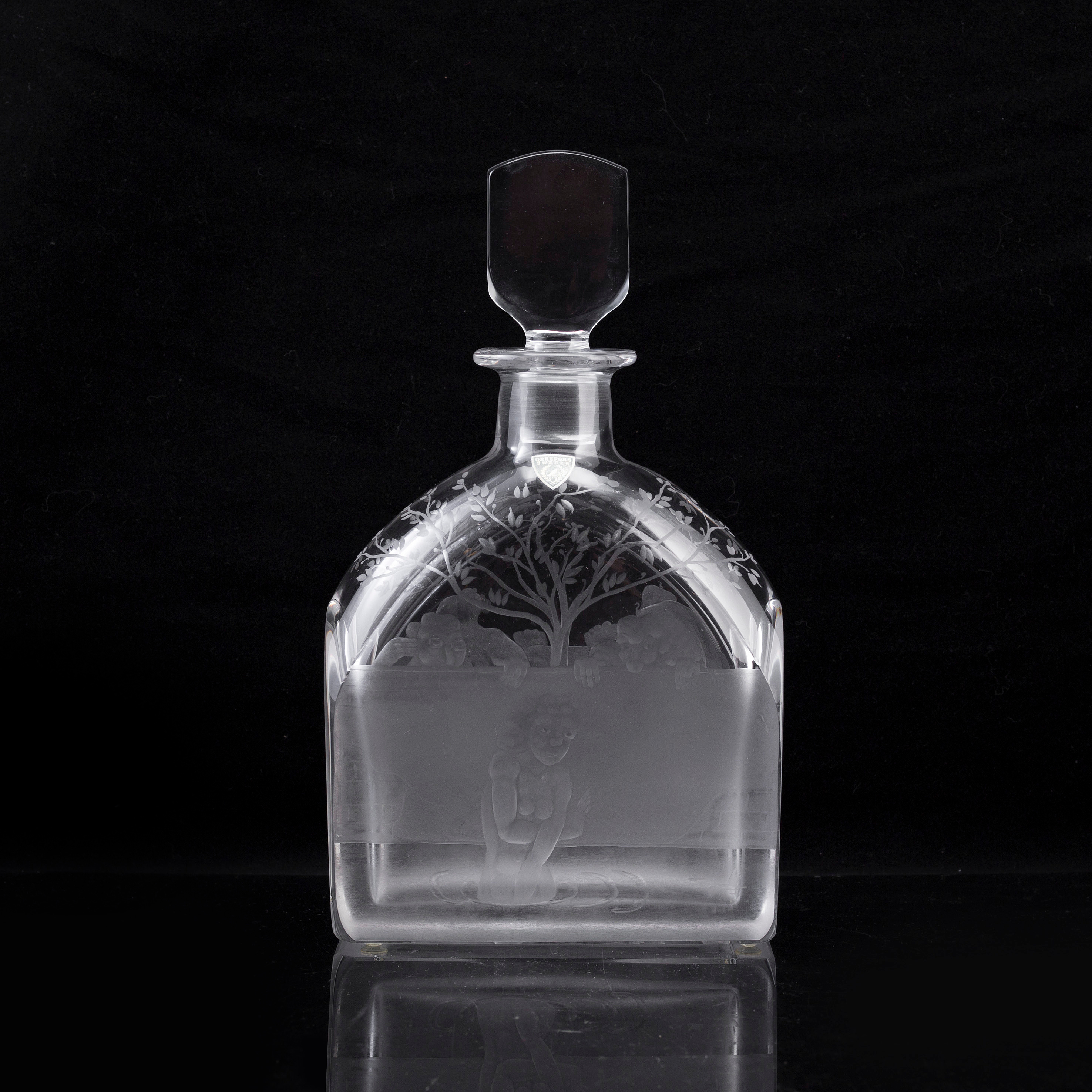 EDWARD HALD, a glass carafe from Orrefors. - Bukowskis