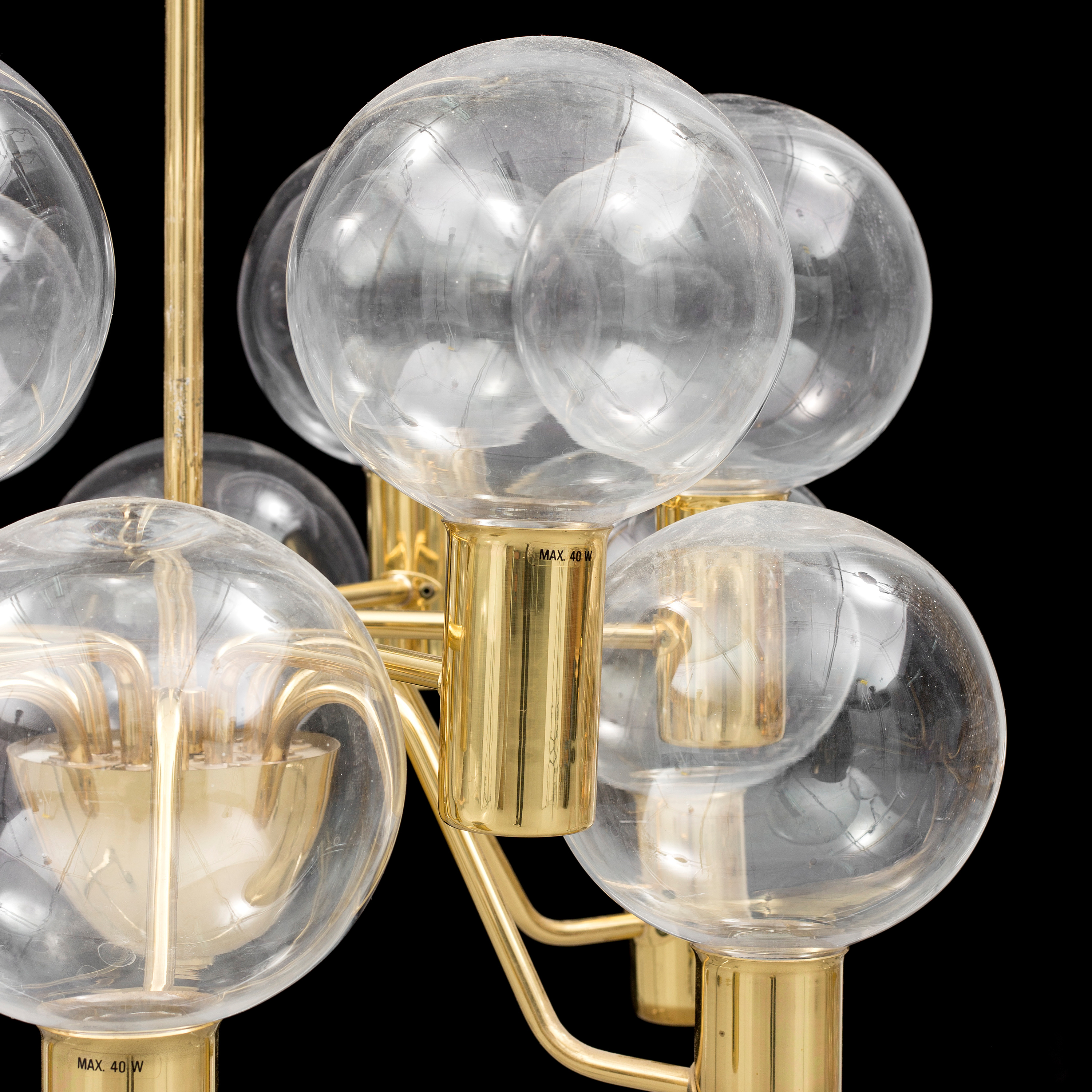 HANS AGNE JAKOBSSON, taklampa, mässing, Markaryd, 1900-talets andra ...