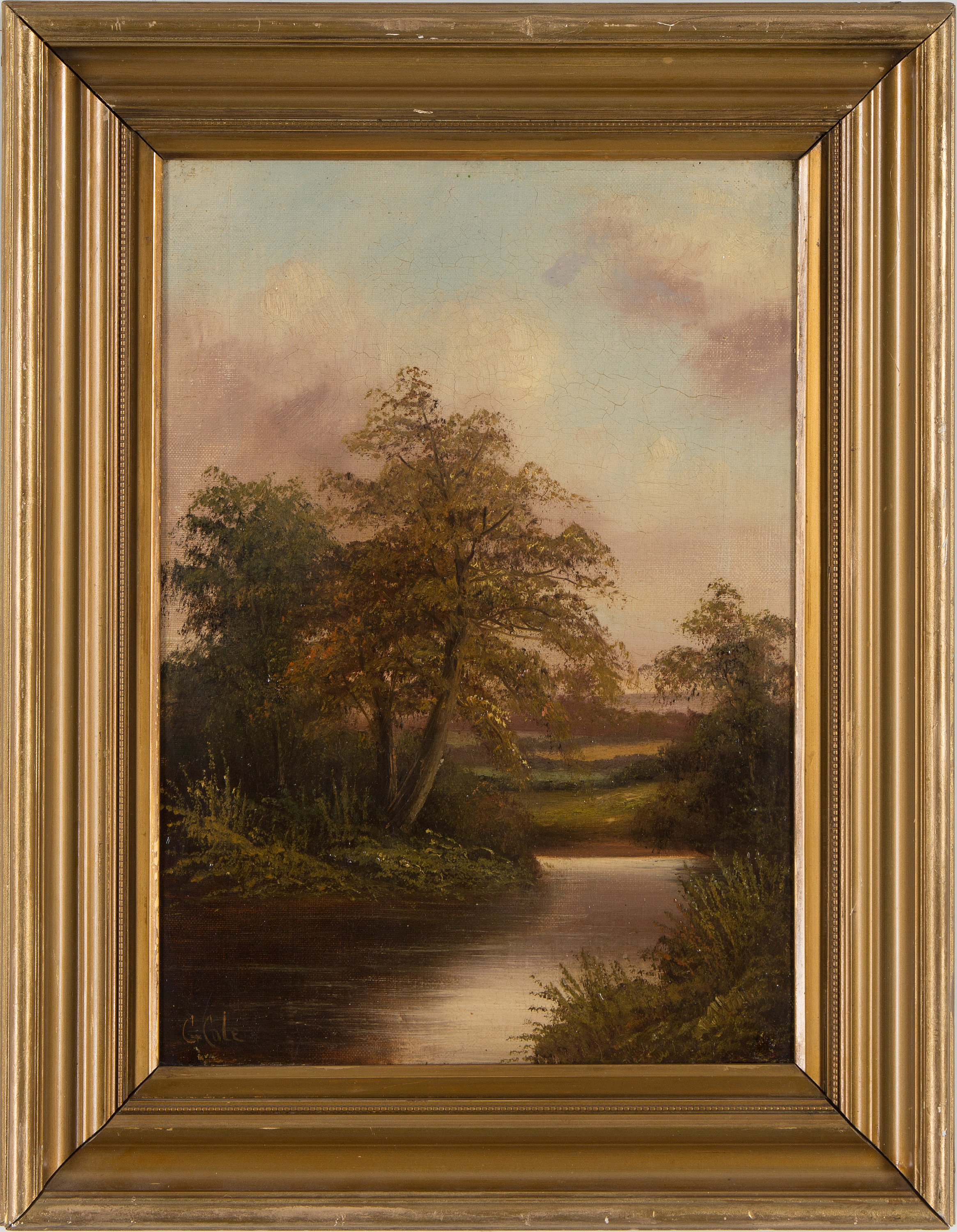 GEORGE COLE, Oil on canvas, signed. - Bukowskis