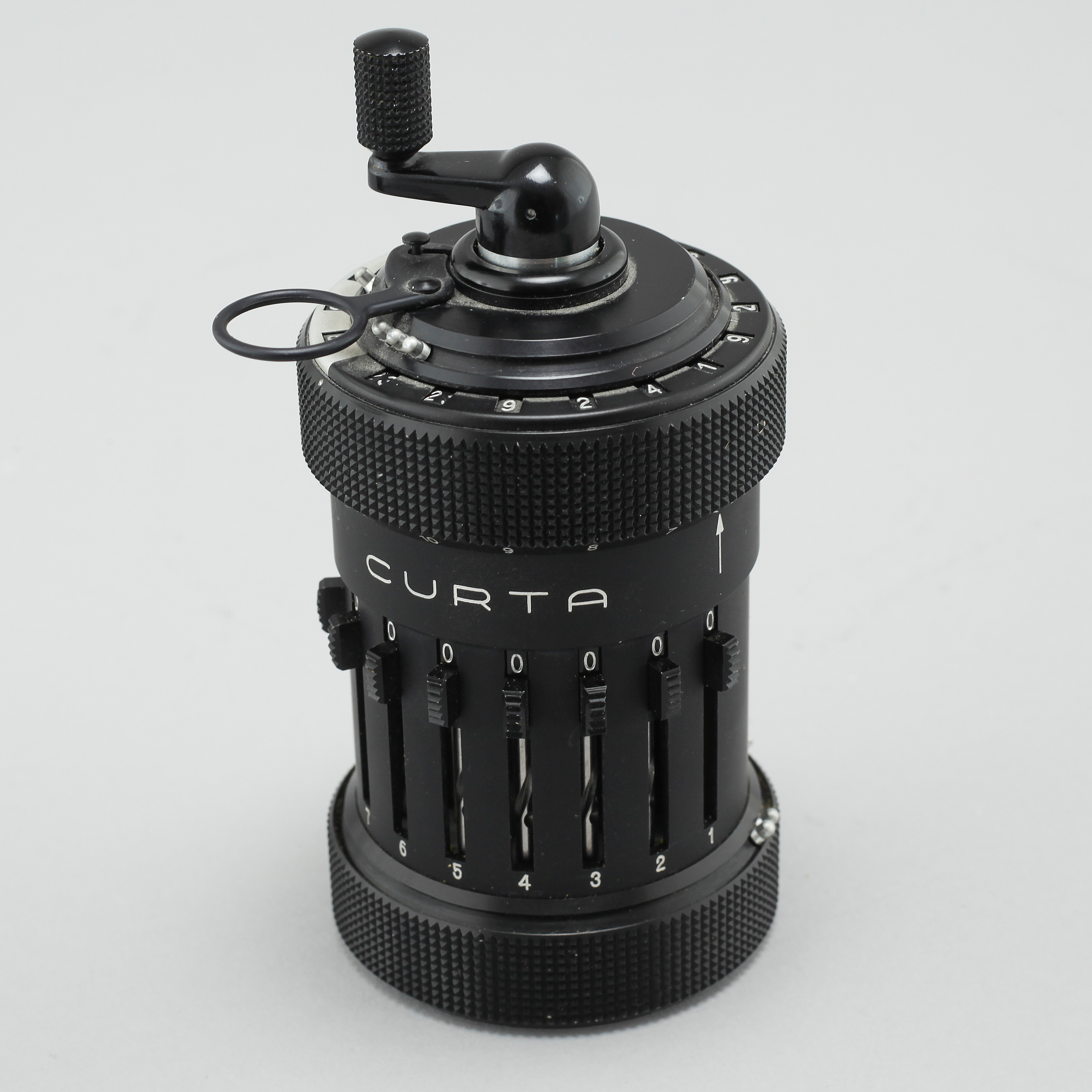 A "Curta Type 1", developed by Curt Herzstark, Contina AG Mauren ...