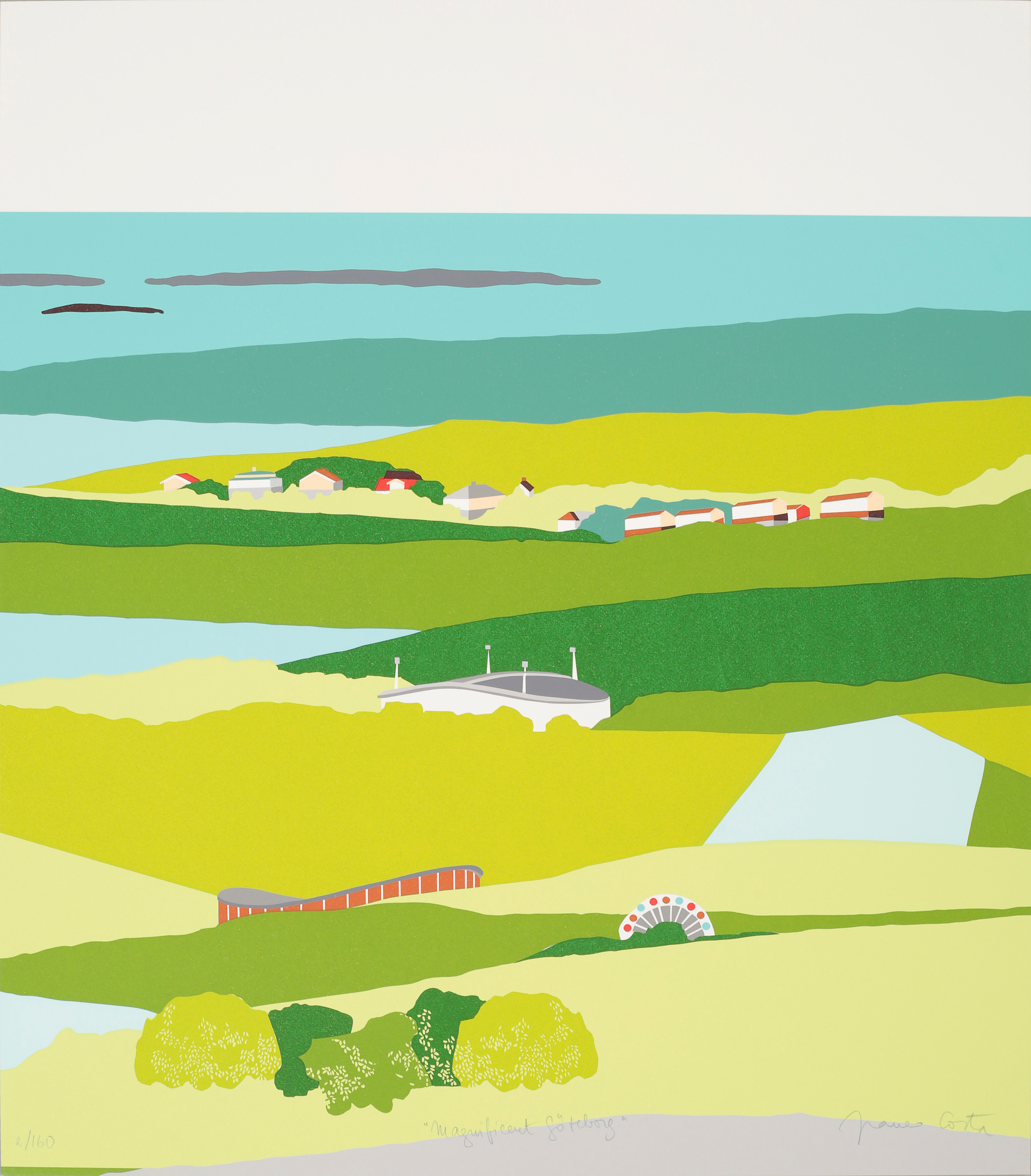 FRANCO COSTA, triptyk, serigrafi, signerade och numrerade 2/160 ...