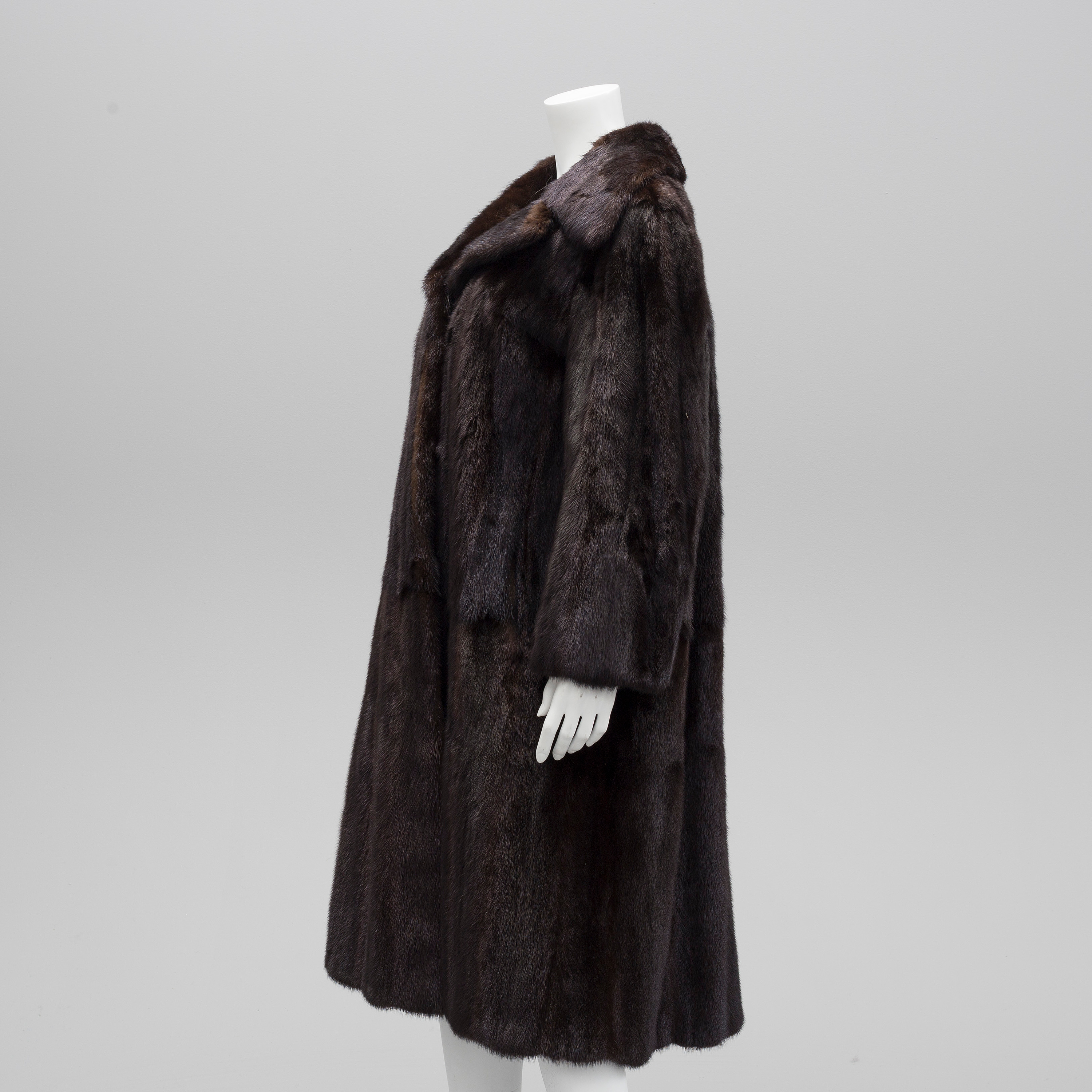 A mink fur coat from Saga Mink, Furella, Helsinki, Finland. Circa size ...