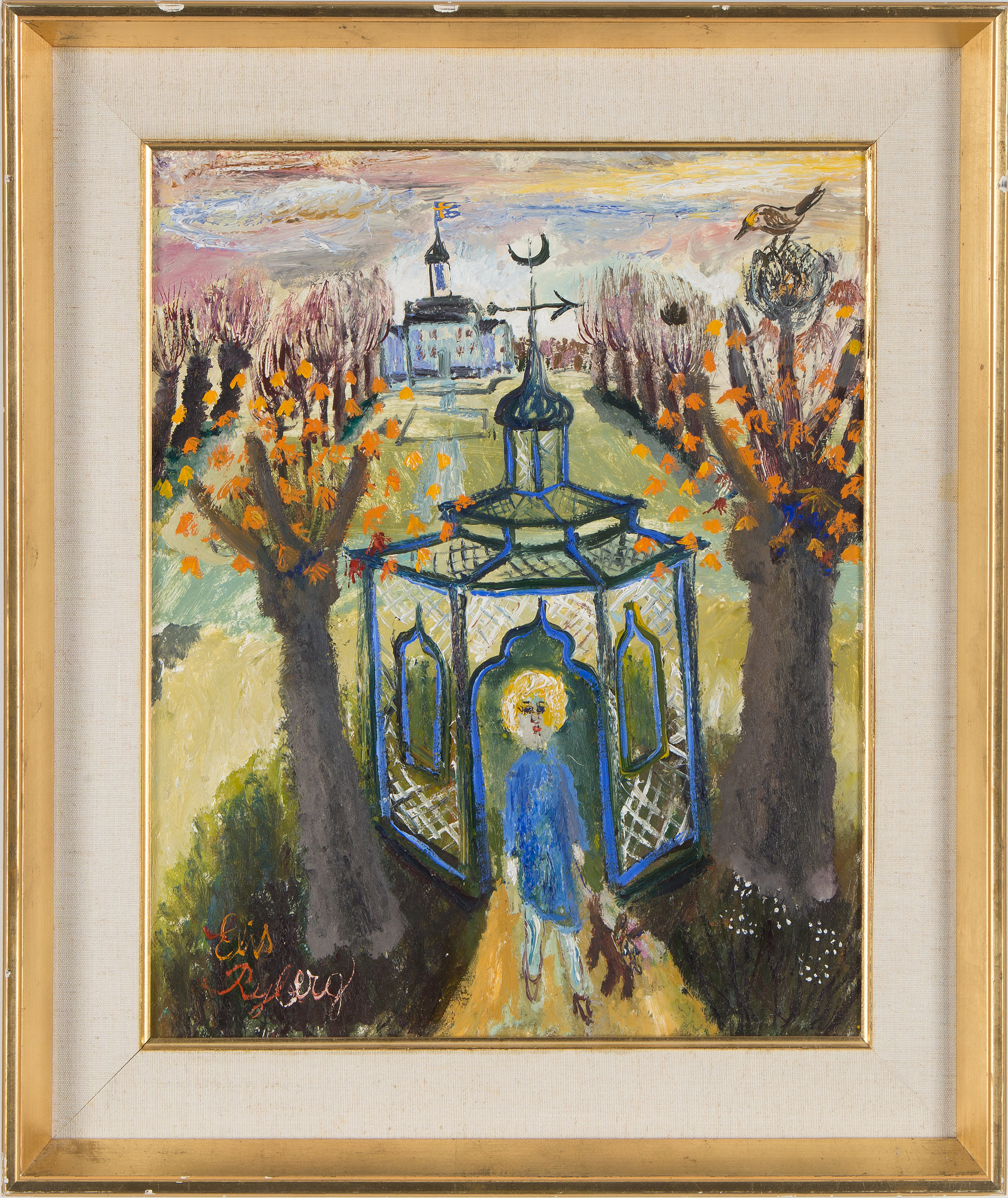 ELIS RYBERG, olja på pannå, signerad. - Bukowskis