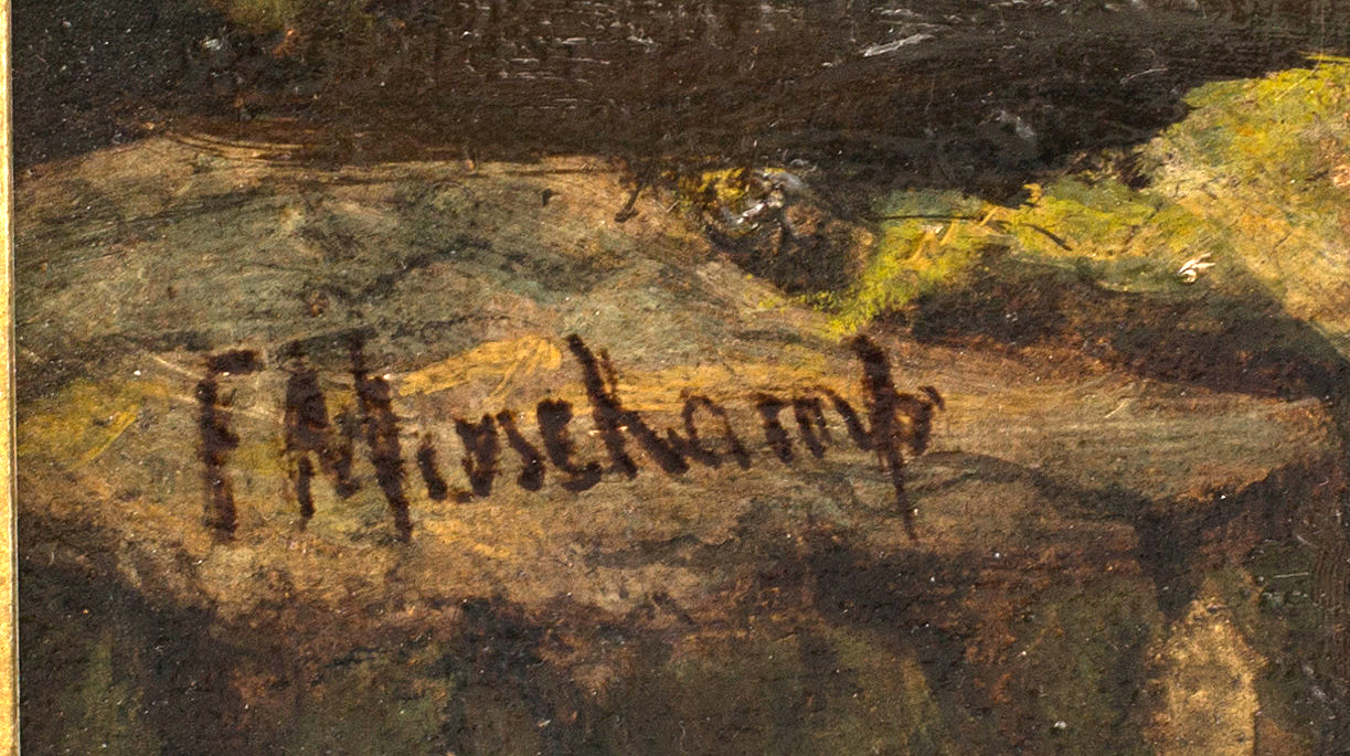 FRANCIS MUSCHAMP, oil on canvas, signed, - Bukowskis