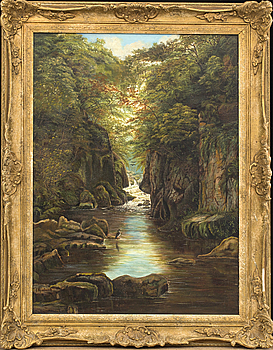 FRANCIS MUSCHAMP, oil on canvas, signed, - Bukowskis