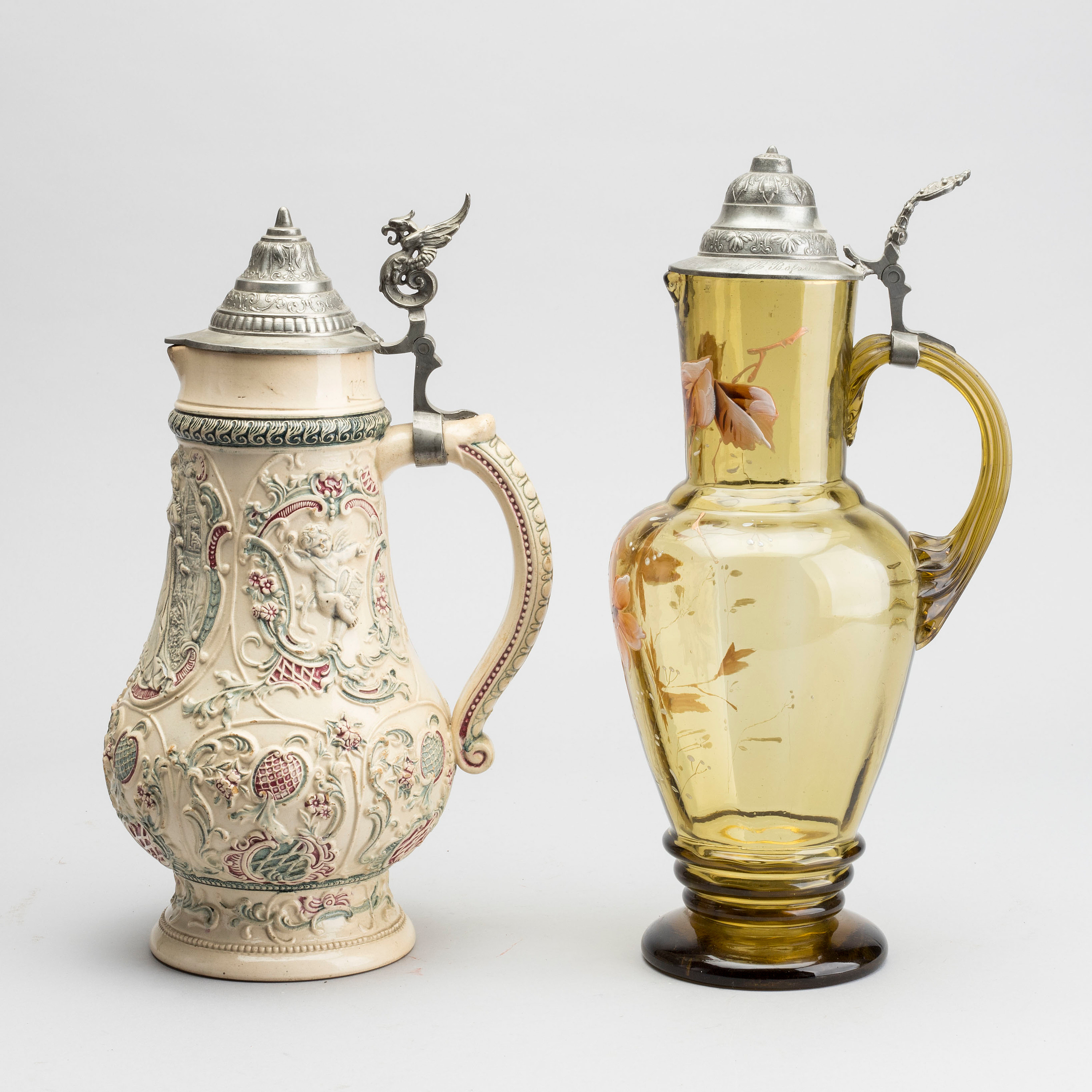 Two 19/20th century German jugs. - Bukowskis