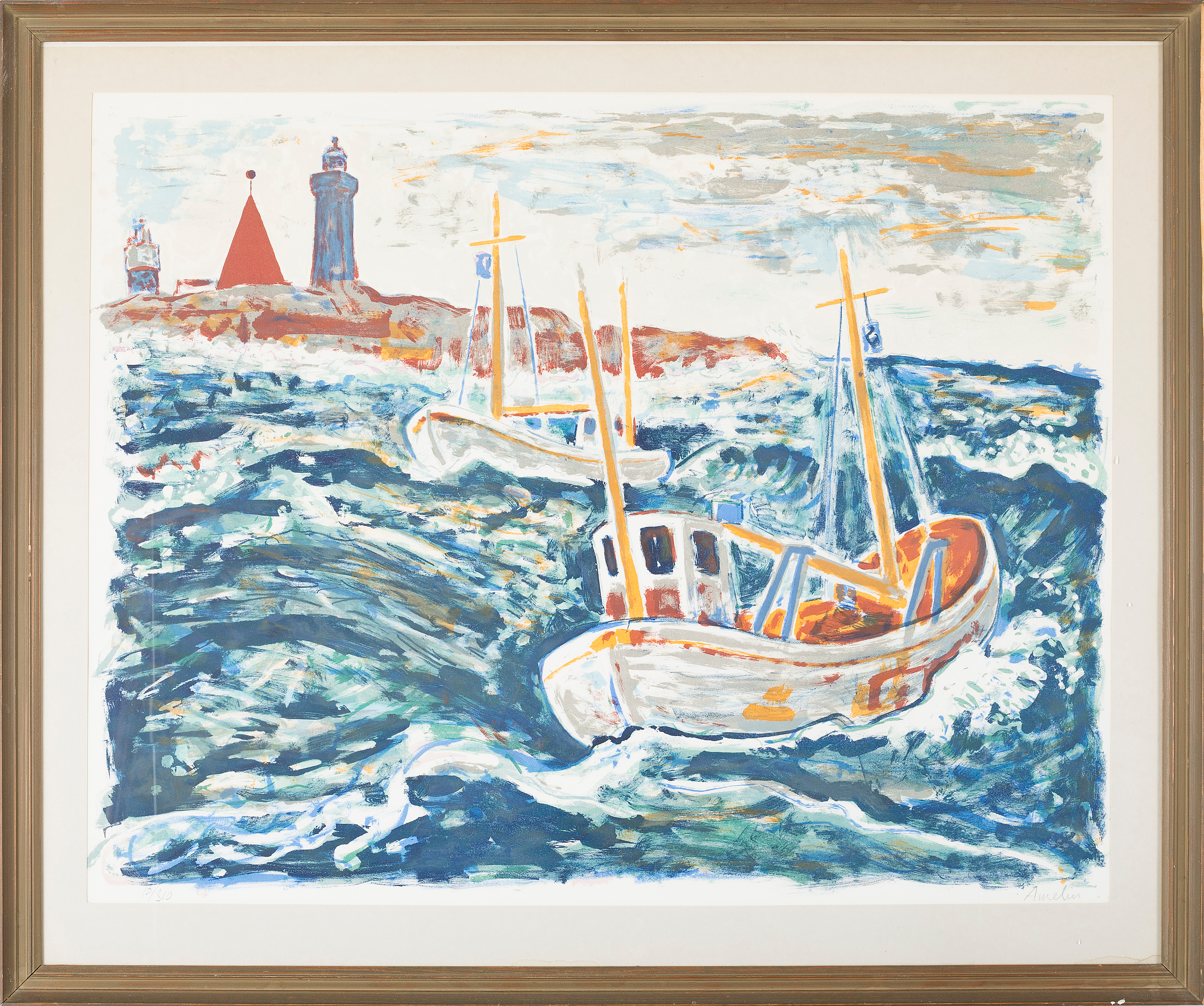 ALBIN AMELIN, färglitografi, signerad och numrerad 10/310. - Bukowskis