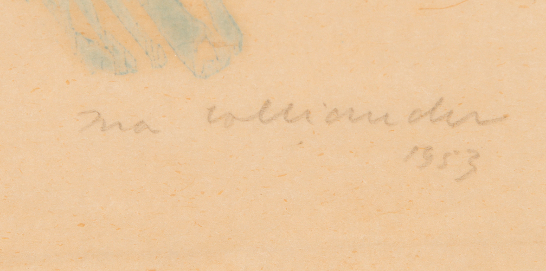 INA COLLIANDER, puupiirros, signeerattu ja päivätty -53, numeroitu 9/12 ...