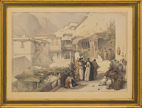 DAVID ROBERTS, lithograph in colours printed signature. - Bukowskis