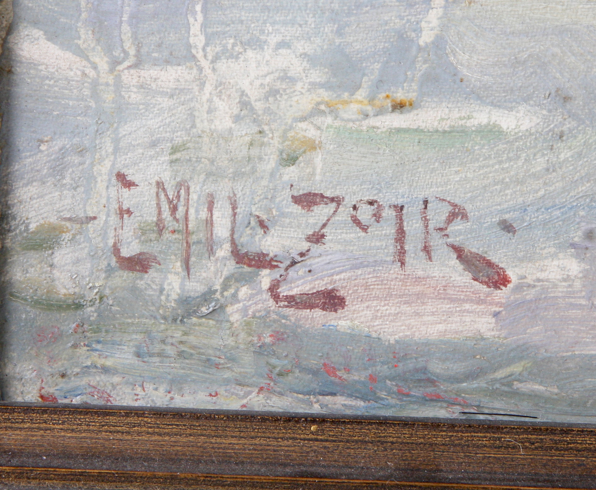 EMILE ZOIR, olja på duk, sign. - Bukowskis