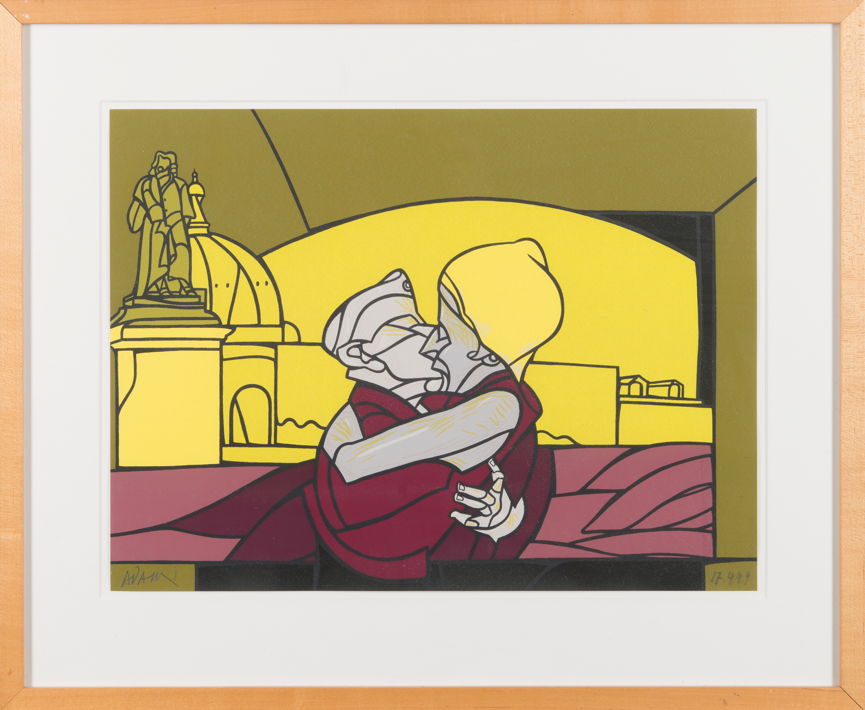 VALERIO ADAMI, colour lithograph, signed and numbered 17/999. - Bukowskis