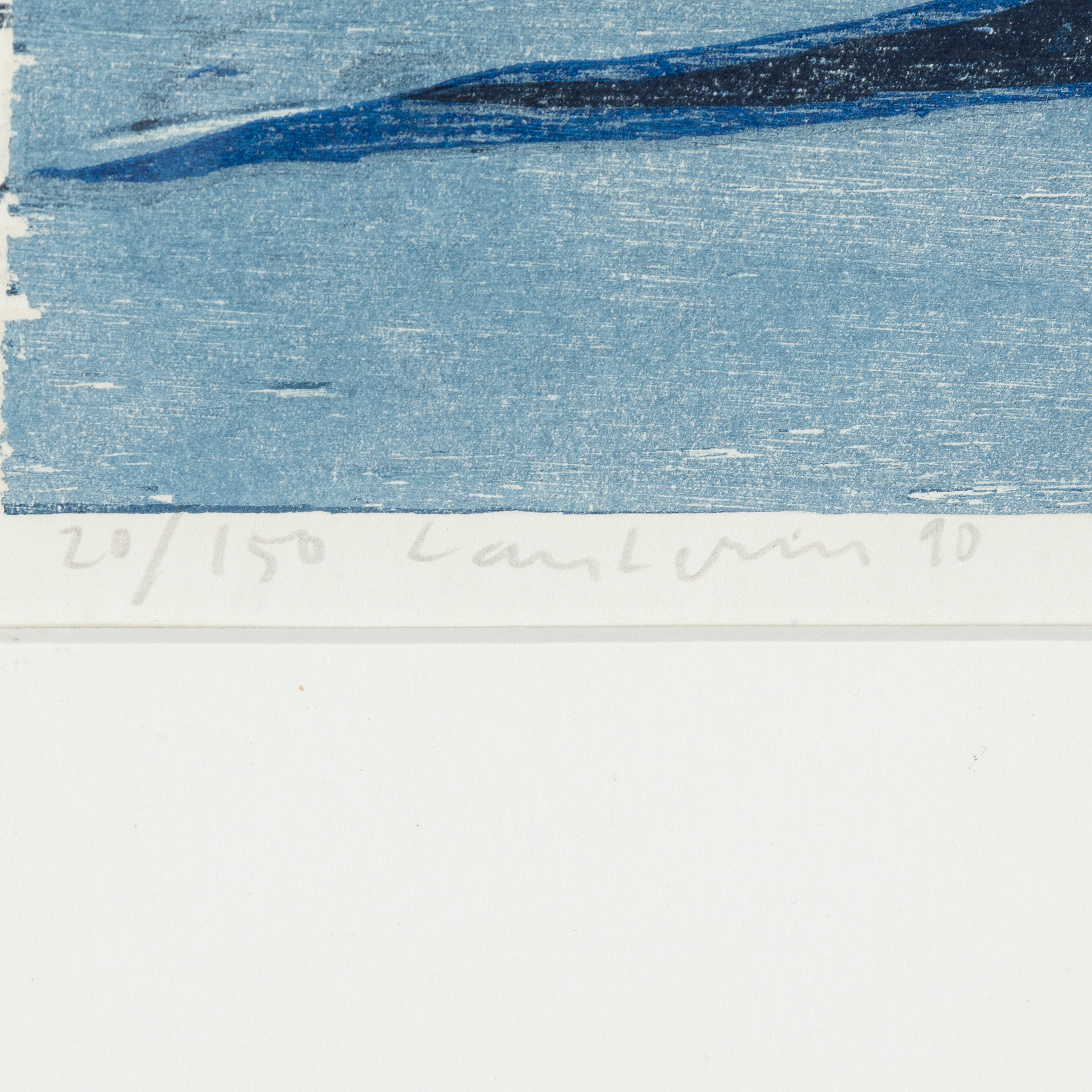 A woodcut in colors, executed and signed by artist Lars Lerin. - Bukowskis