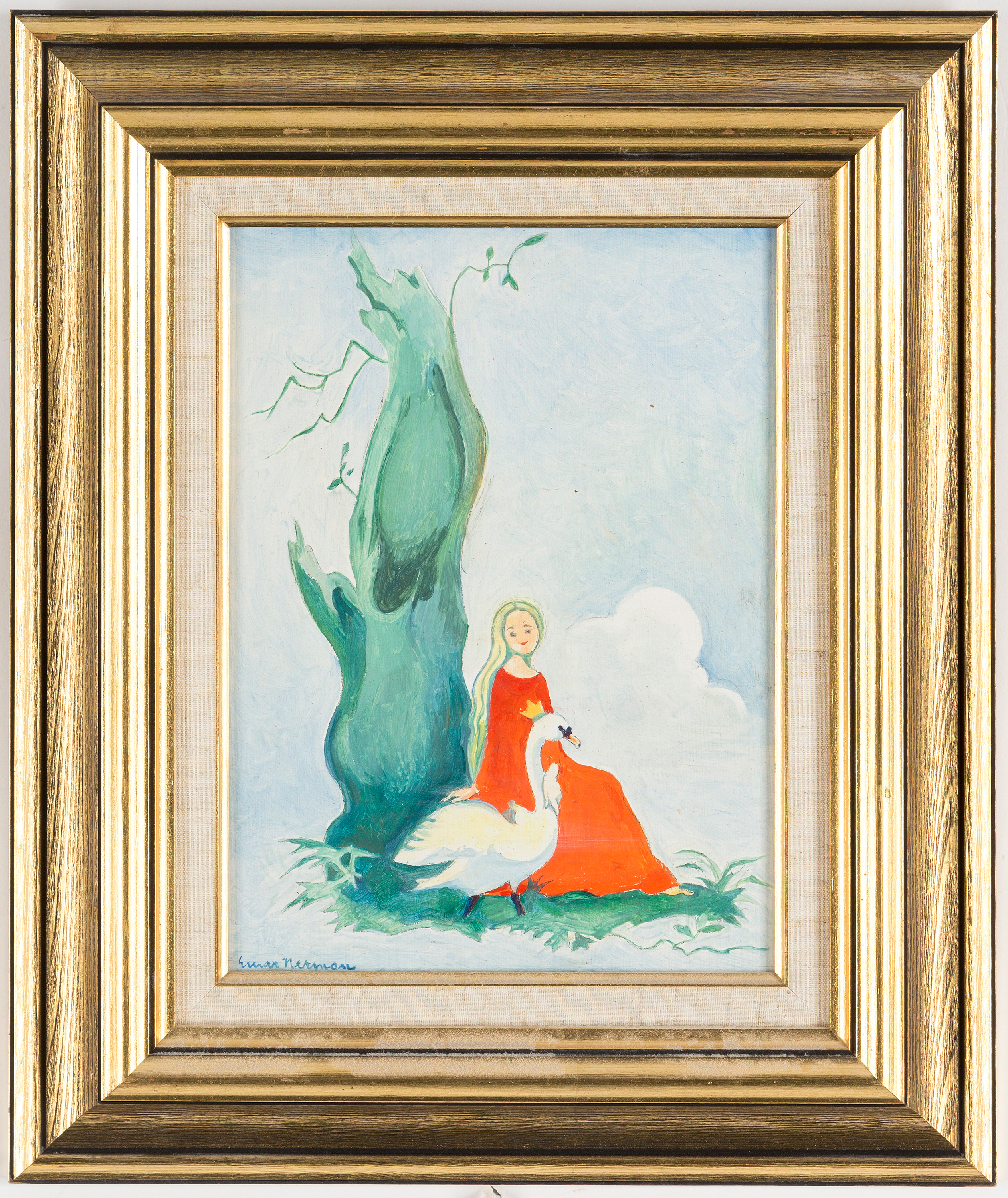 EINAR NERMAN,olja på pannå, signerad. - Bukowskis