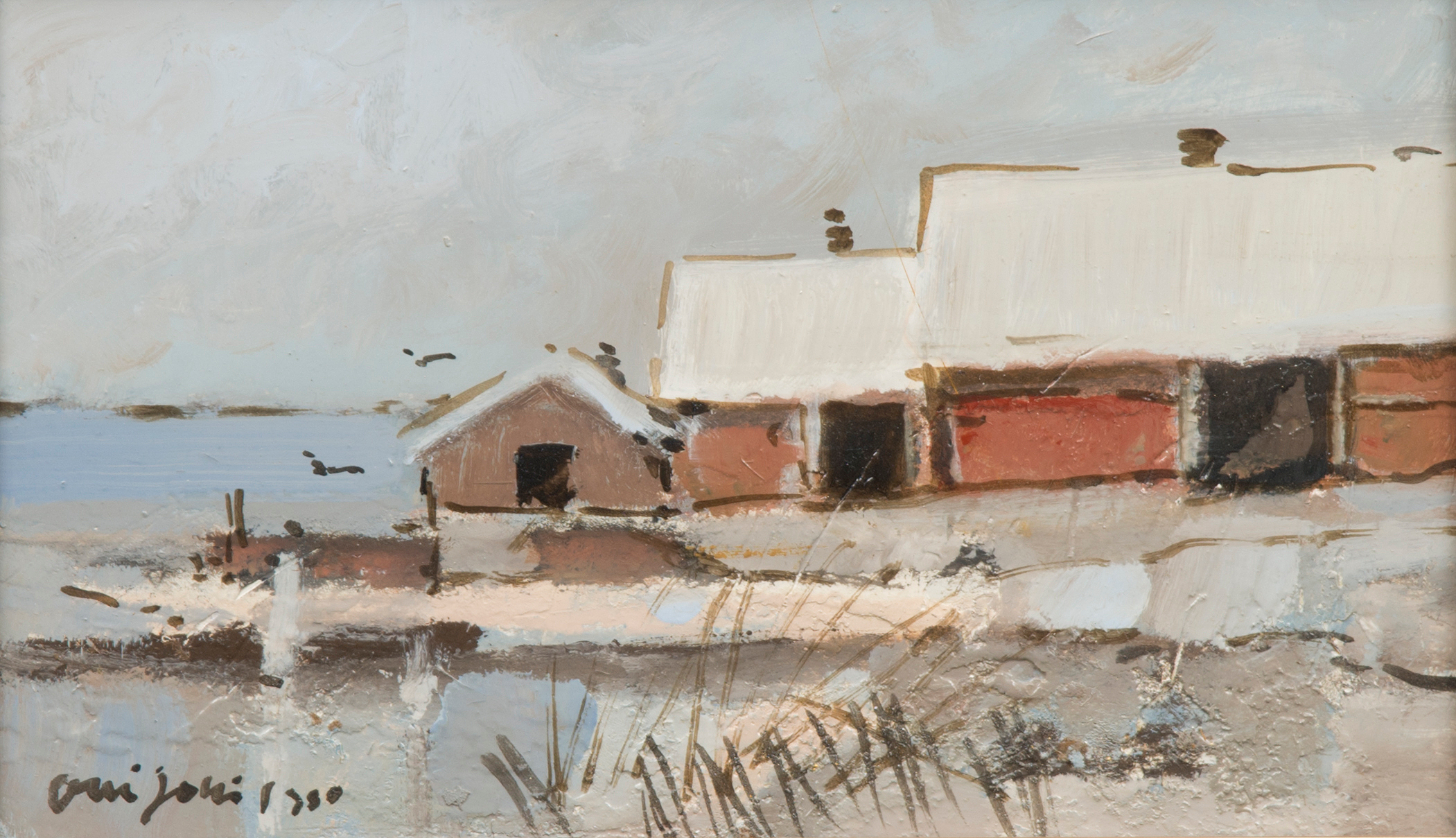 OLLI JOKI, öljy levylle, signeerattu ja päivätty 1980. - Bukowskis