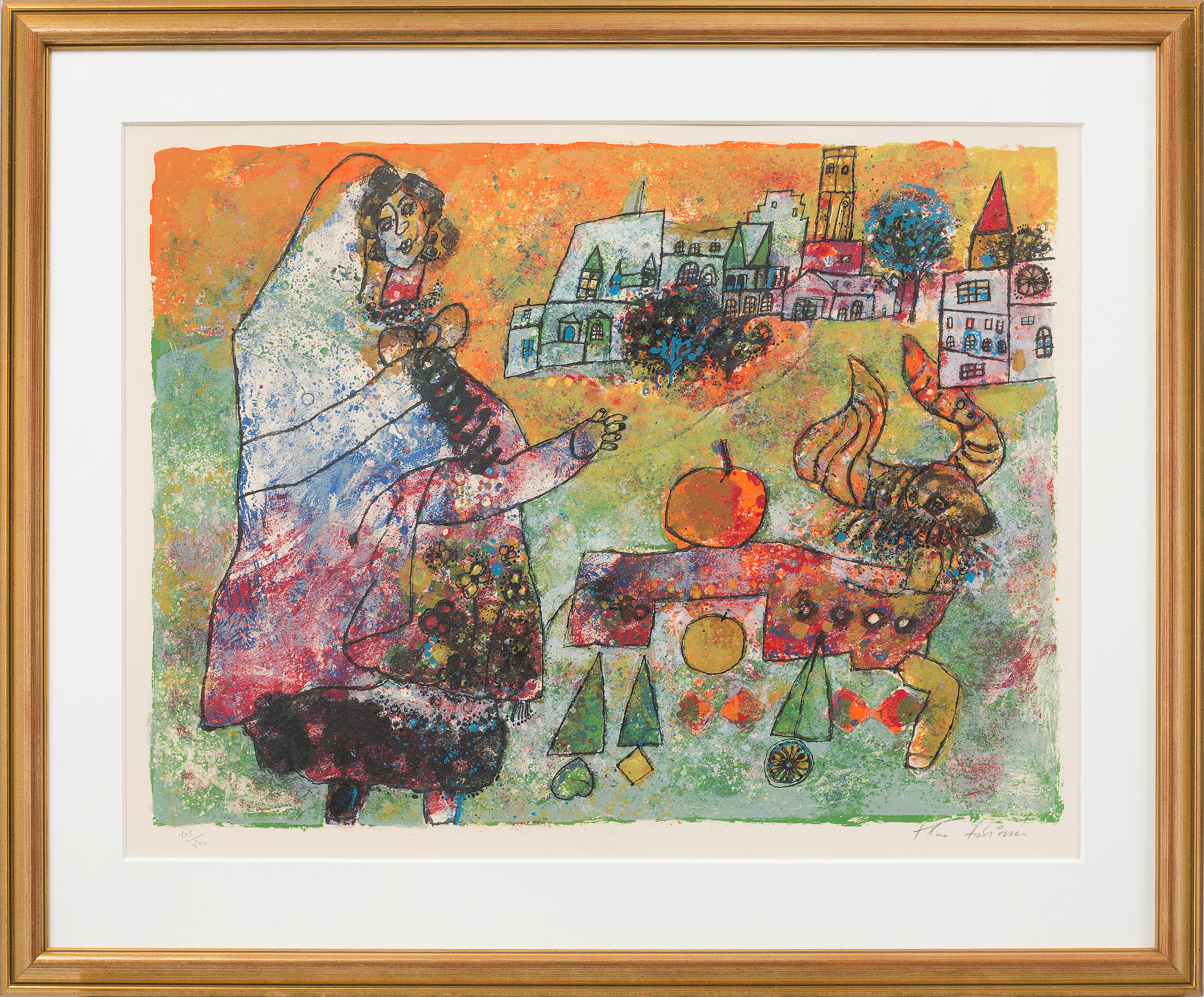litograph in colours, signed and numbered 103/200. - Bukowskis
