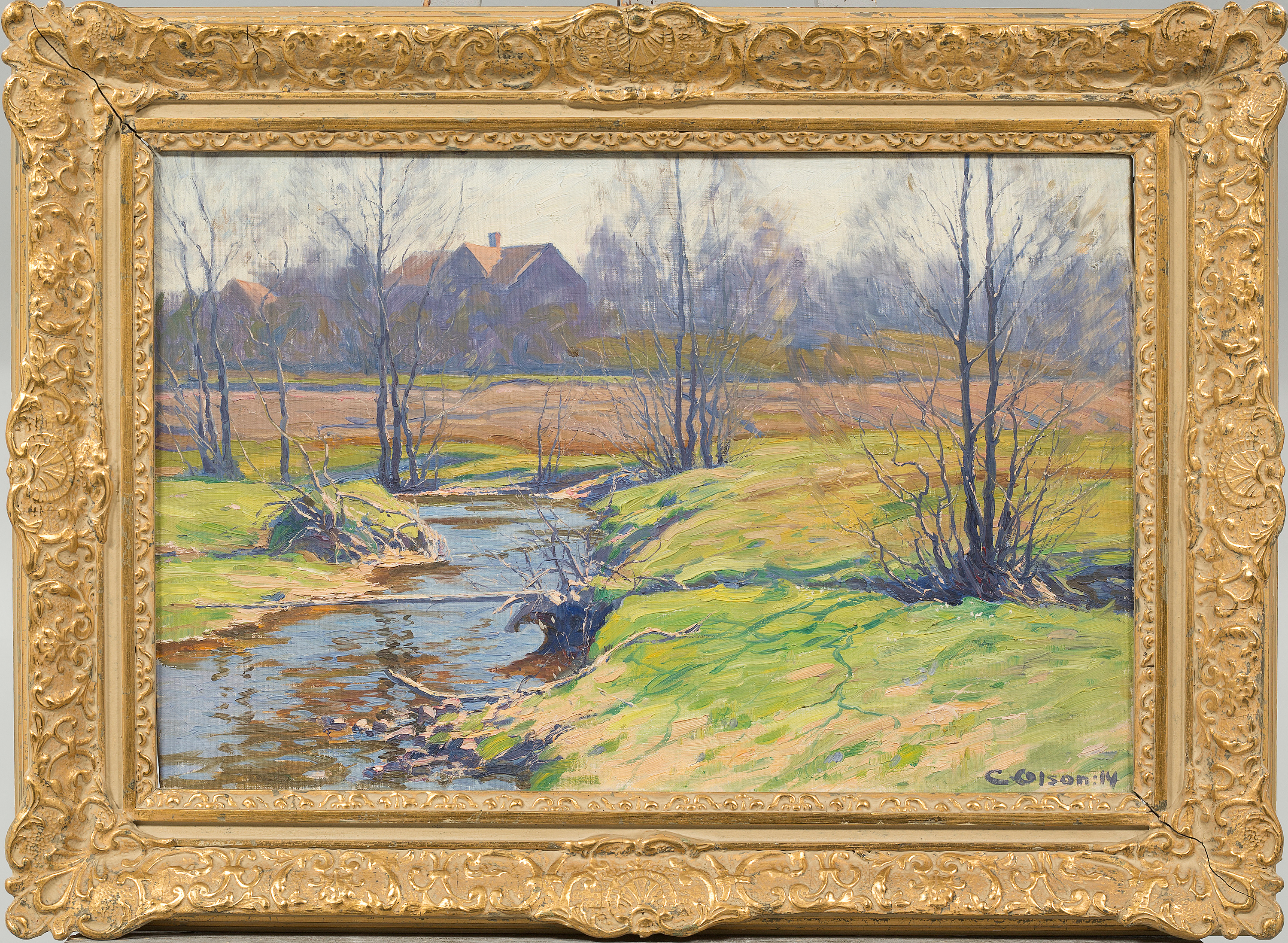 CARL WALDEMAR OLSON, olja på duk, signerad C Olson och daterad -14 ...