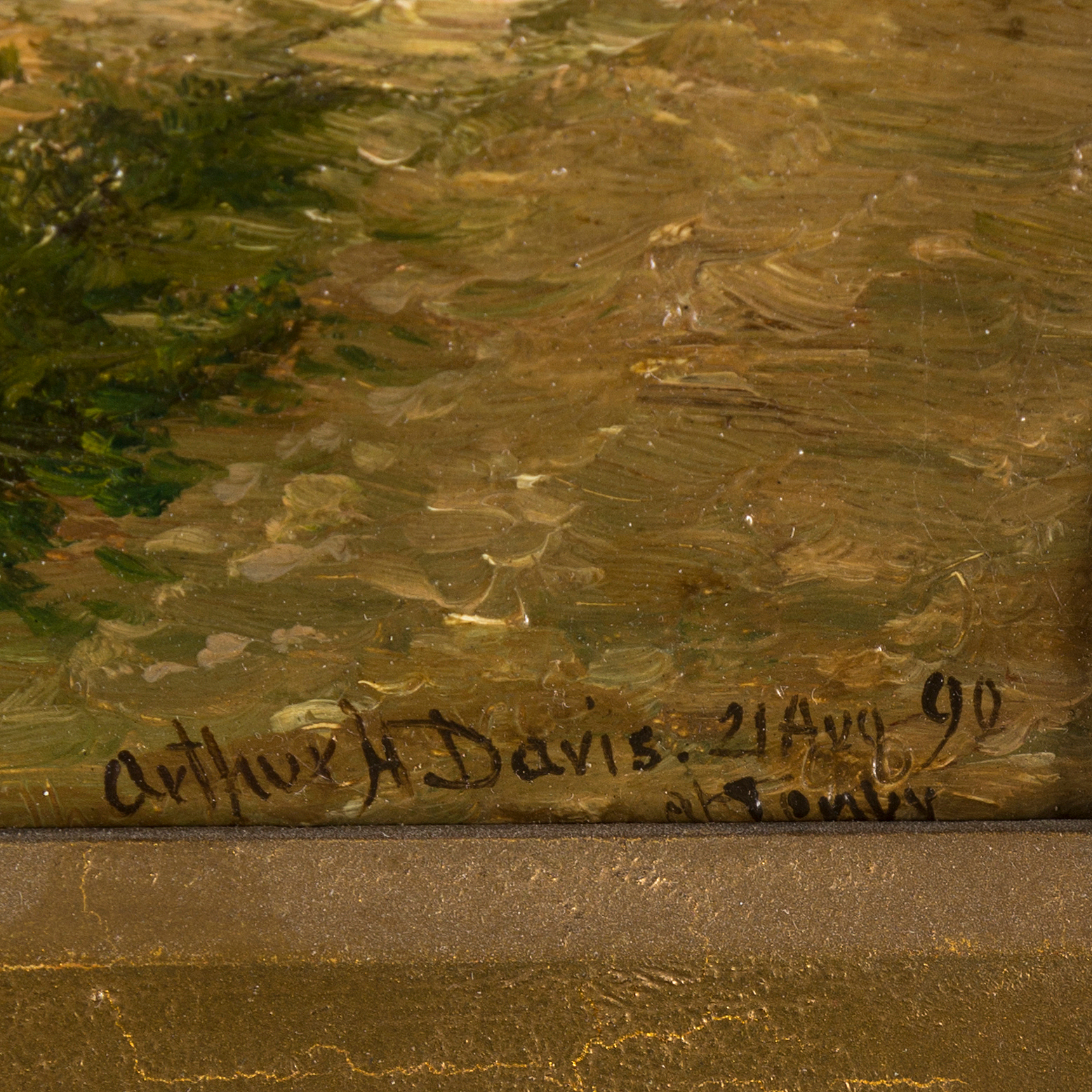 ARTHUR H DAVIS, oil on panel, signed and dated 21 Aug 90 Tenby. - Bukowskis